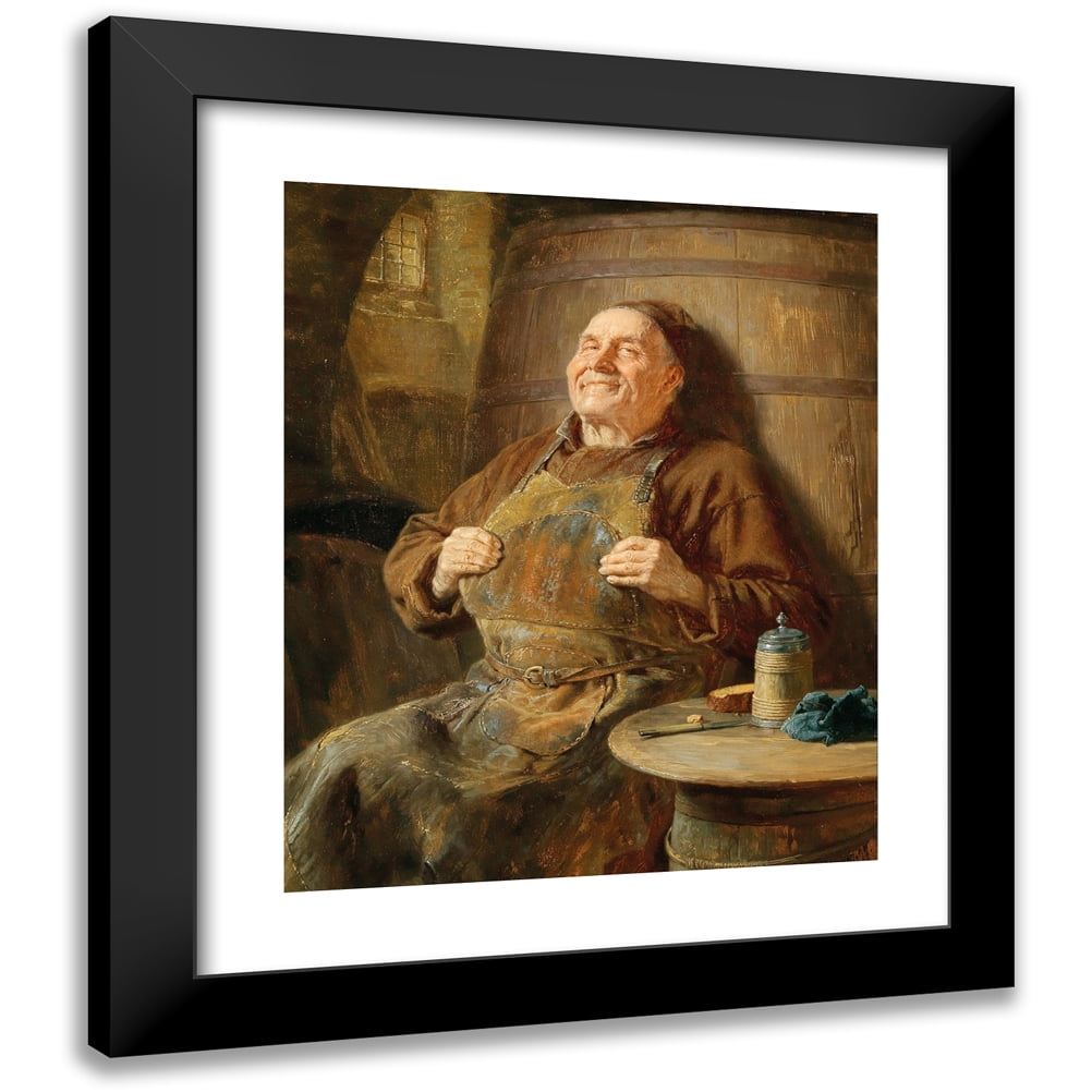 Eduard von Grützner 12x14 Black Modern Framed Museum Art Print Titled ...