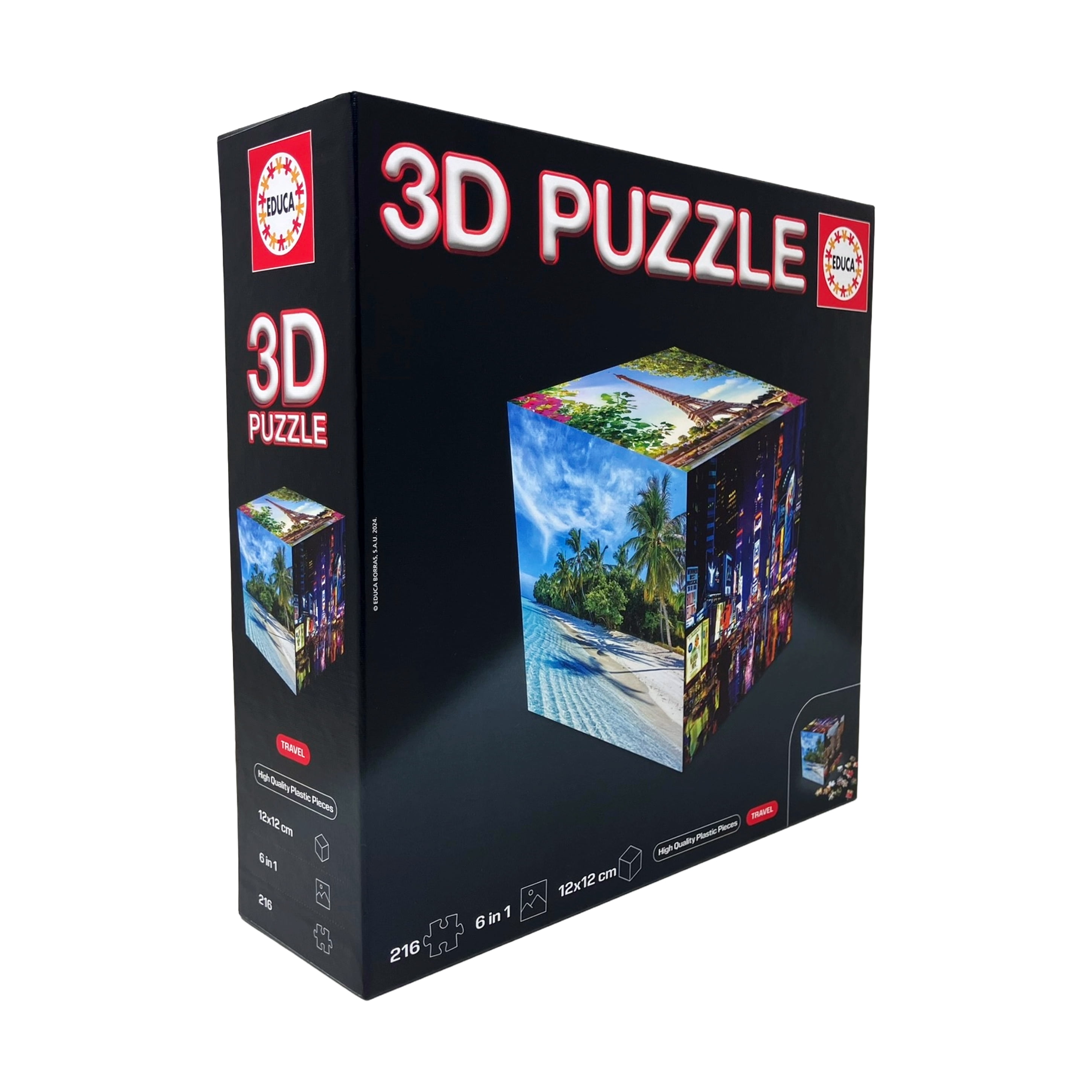 Educa 3D Cube Puzzle - Travel: 216 Pcs - Walmart.com