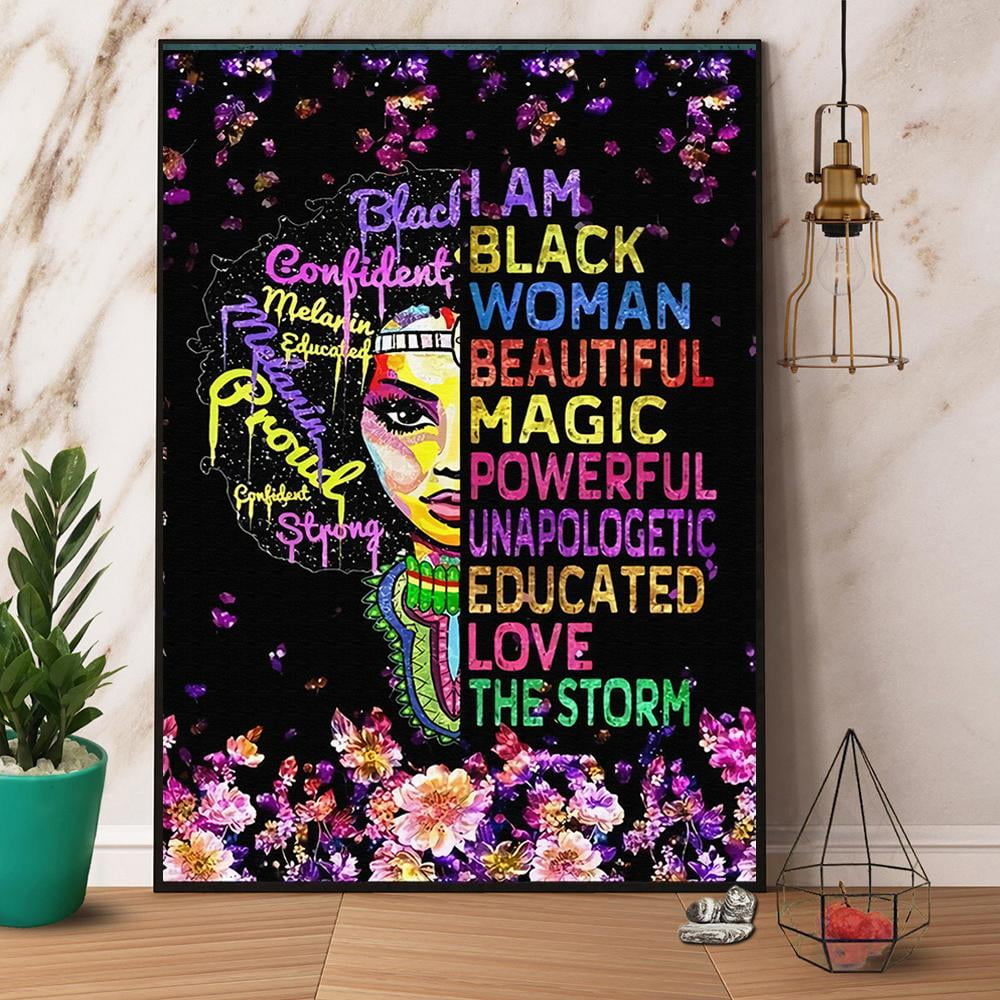 Educated Black Girl Magic Powerful Black History Pride Paper Poster No ...