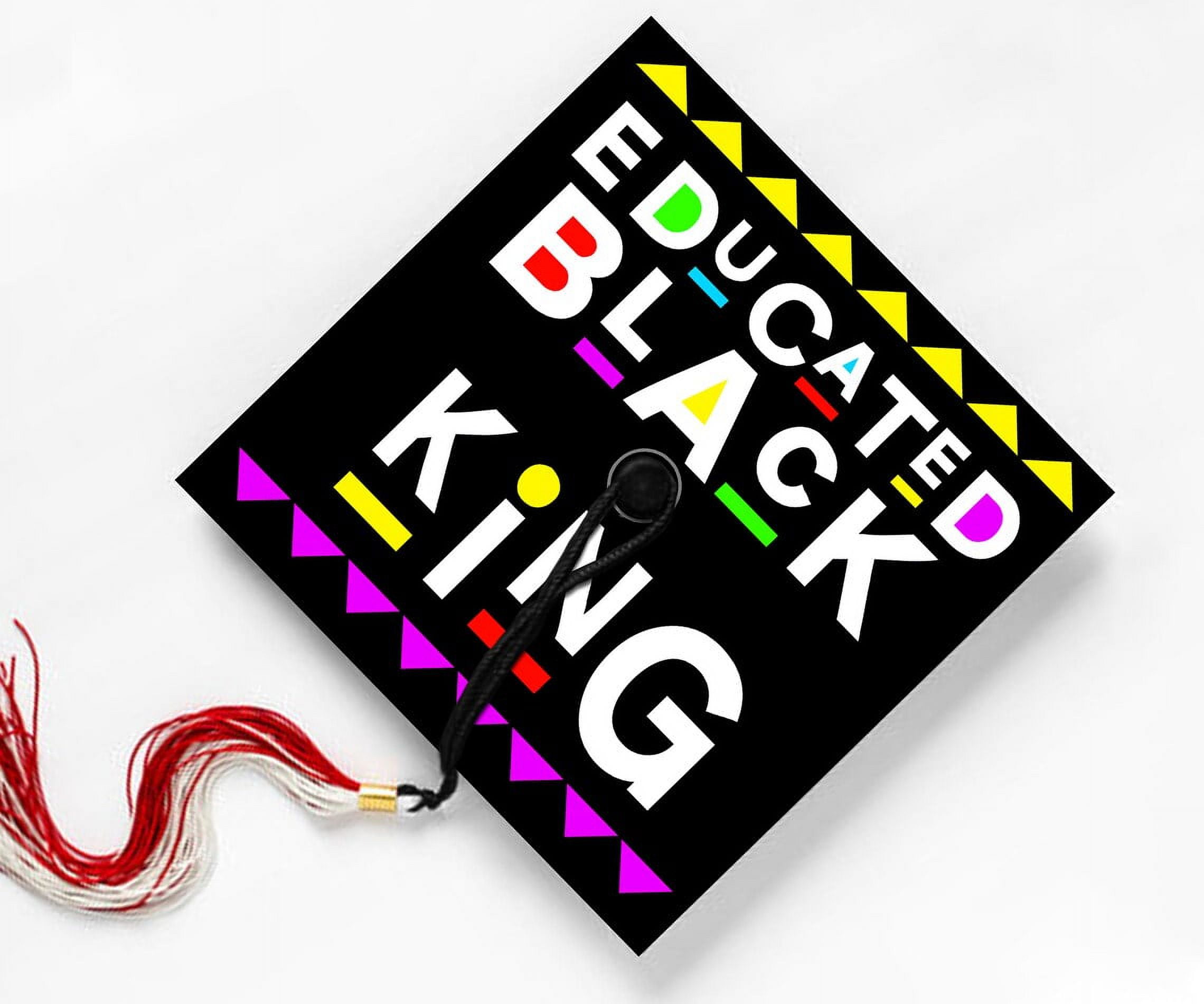 Educated Black King, Afrocentric Black Man, Graduation Cap Topper ...