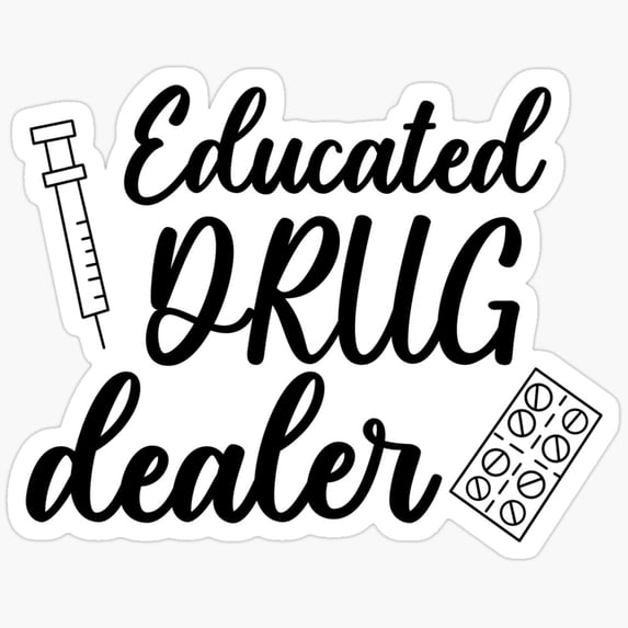 Educated Drug Dealer Sticker Phone Decal Water Bottle Stickers Car ...