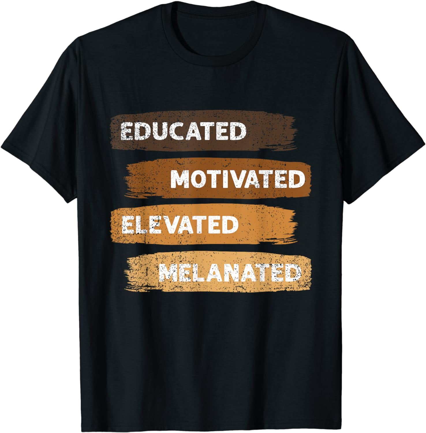 Educated Motivated Elevated Melanated Black History Month T-Shirt ...