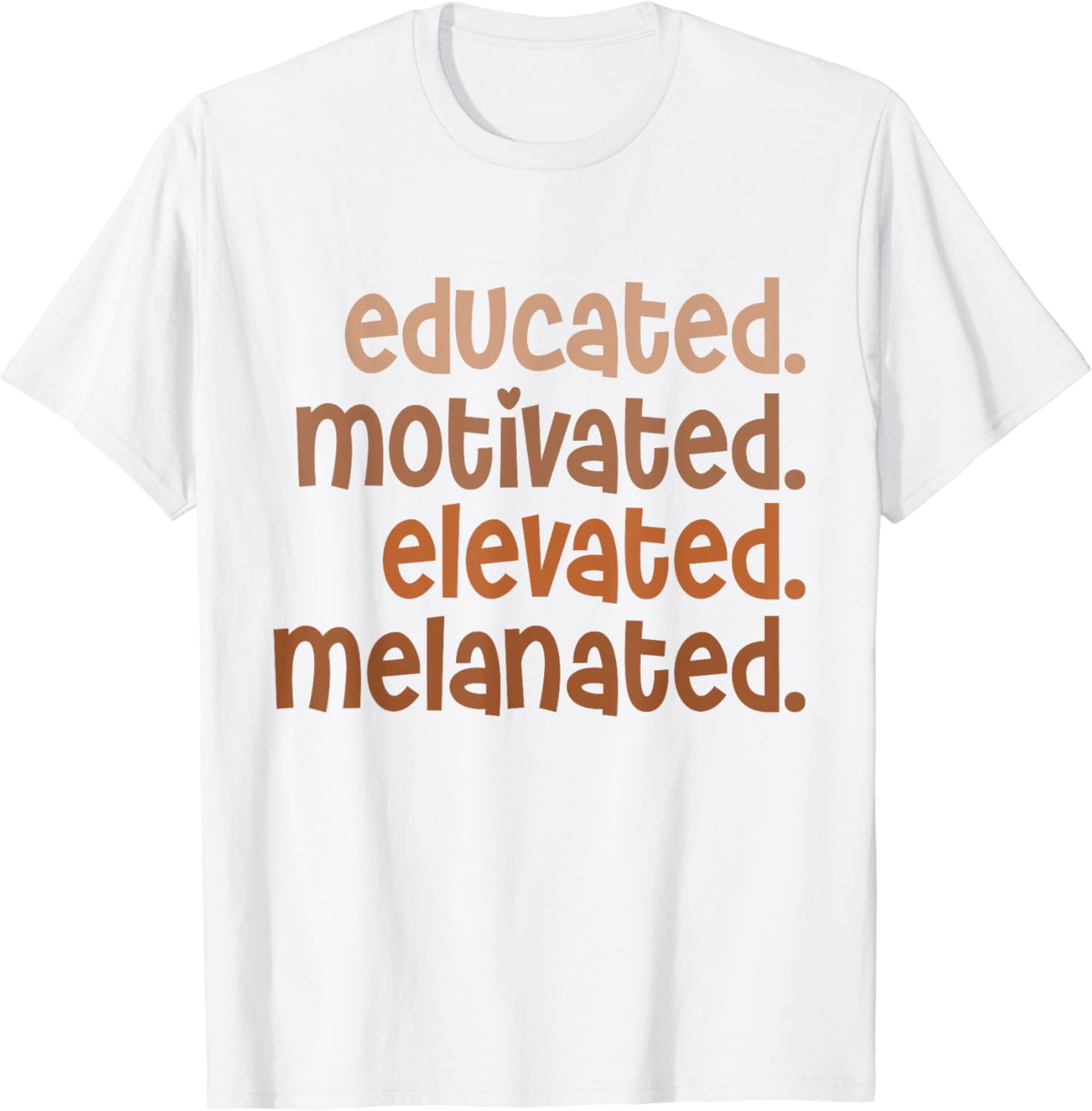Educated Motivated Elevated Melanated Black Pride Melanin T-Shirt ...