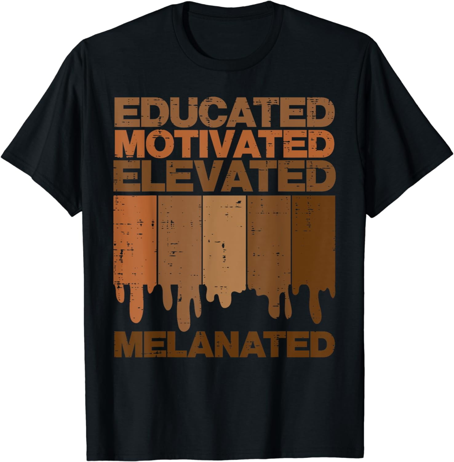 Educated Motivated Elevated Melanin Africa Pride Men Women T-Shirt ...