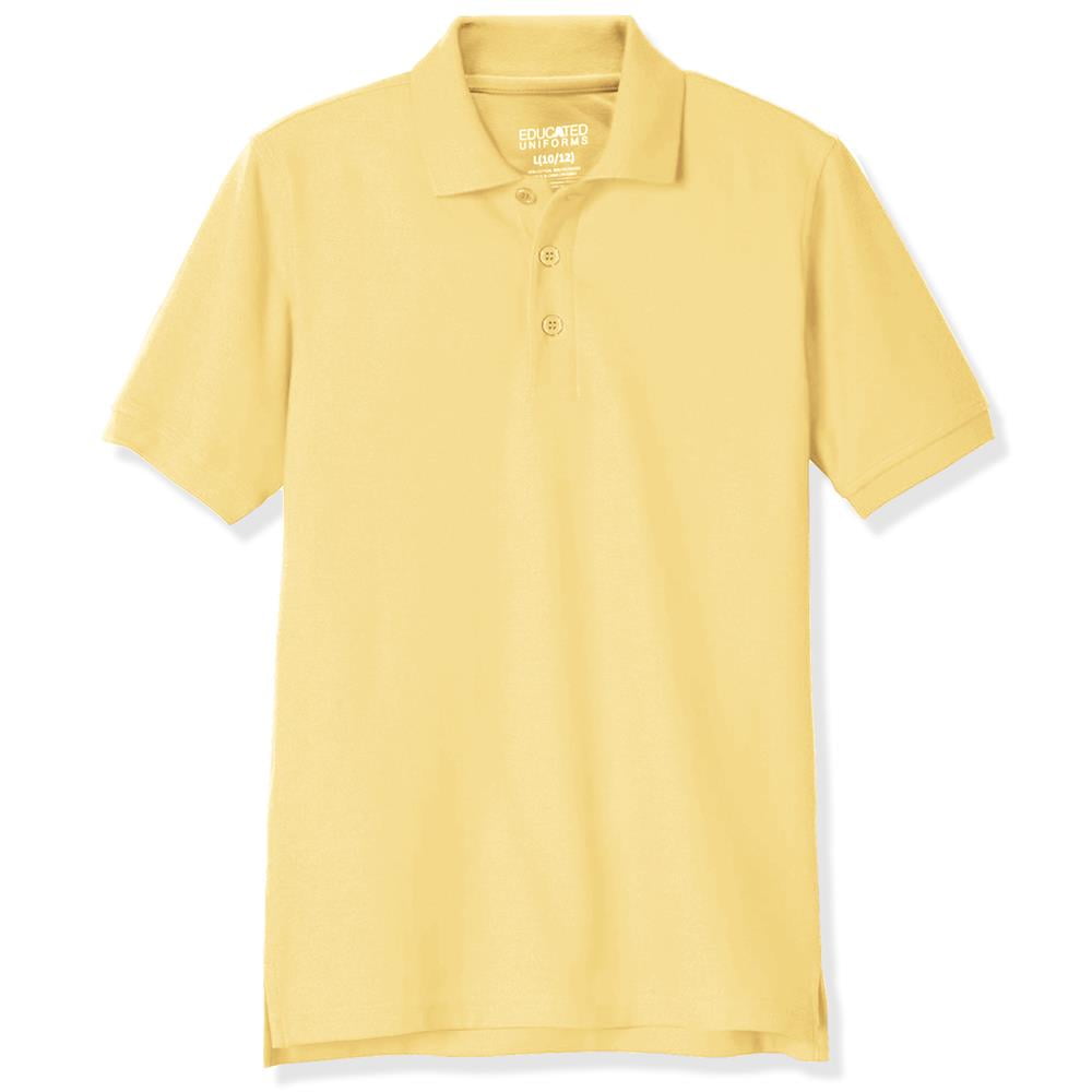 Educated Uniforms Boys 4-20 Short Sleeve Pique Polo Shirt with School ...
