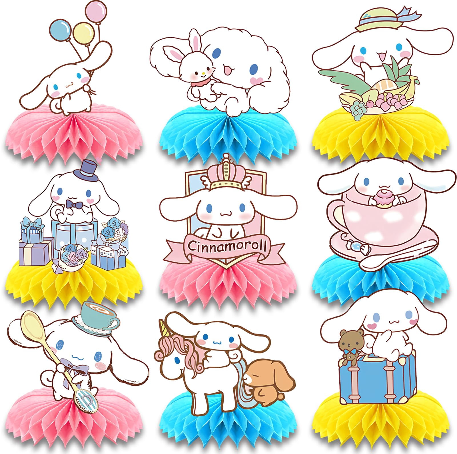 Educatgame Kawaii Centerpieces for Tables - Set of 9, Kawaii Party ...