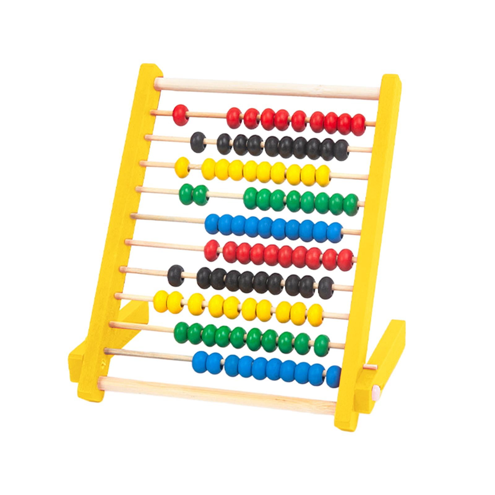Education Abacus for Kids Math 10 Row Wooden Counting Frame Abacus ...