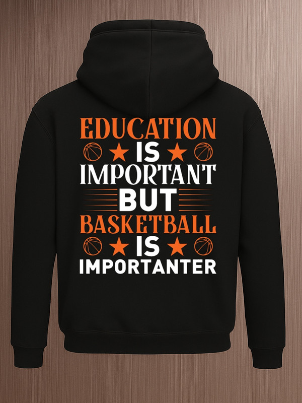 Education Basketball graphic hoodies game for men regular fit black ...