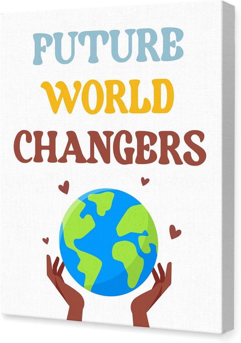 Education Canvas Wall Art,Future World Changers Wall Art Growth Mindset ...