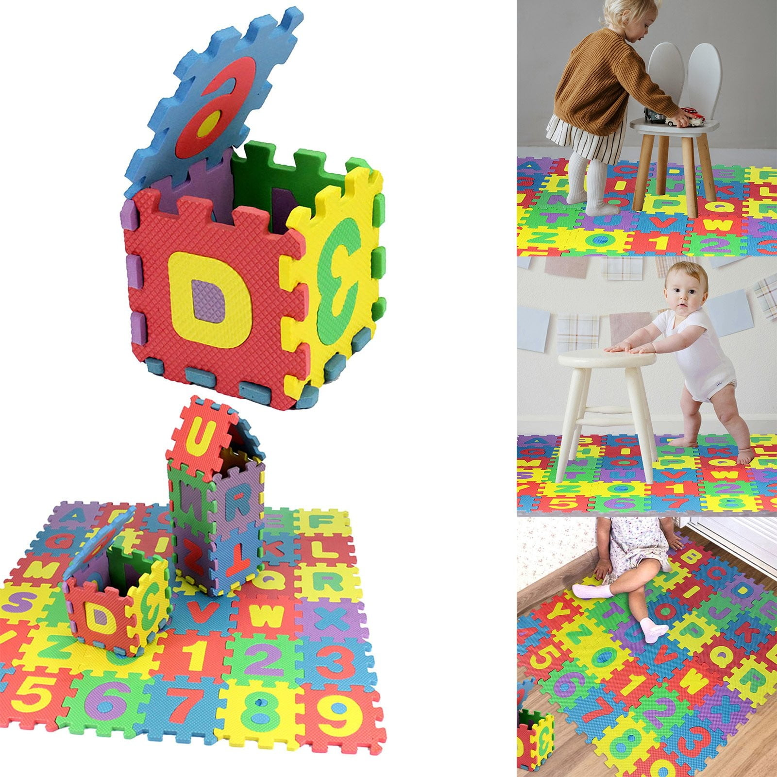 Education Foam Alphabet And Number Puzzle Play Mat Soft Educational ...