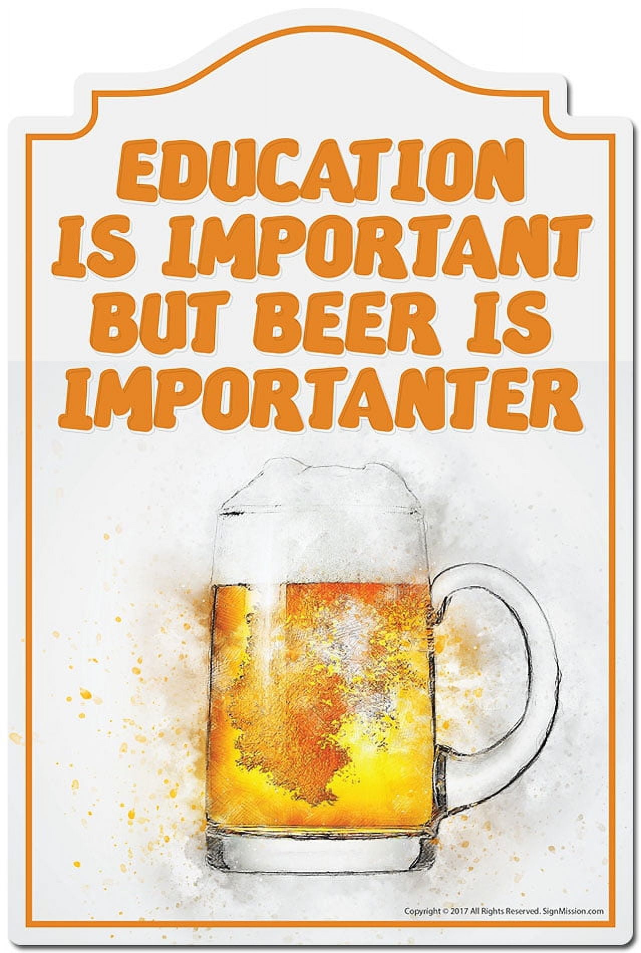 Education Is Important But Beer Is Importanter 3 pack of Vinyl Decal ...