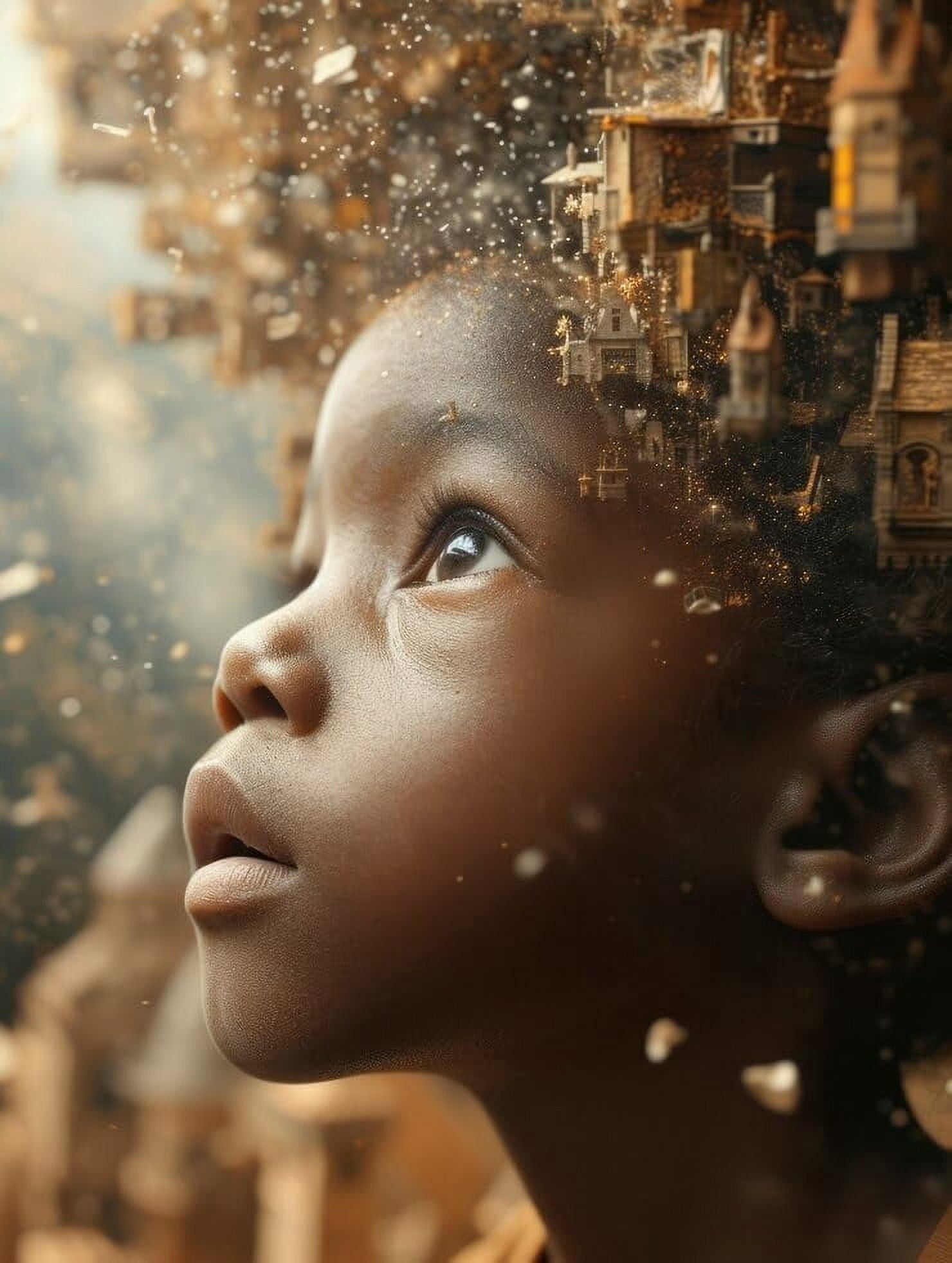 Education Intellectual Toy Puzzle 1000 Pieces African Girl Wooden ...