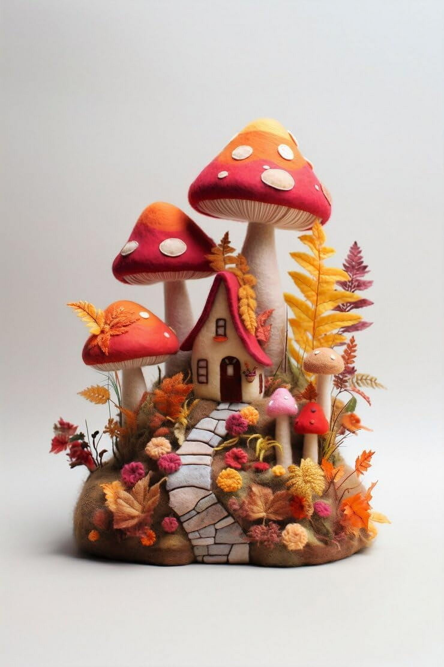 Education Intellectual Toy Puzzle 1000 Pieces Mini Toadstool Cottage Mushroom Fairy Pixie House ...