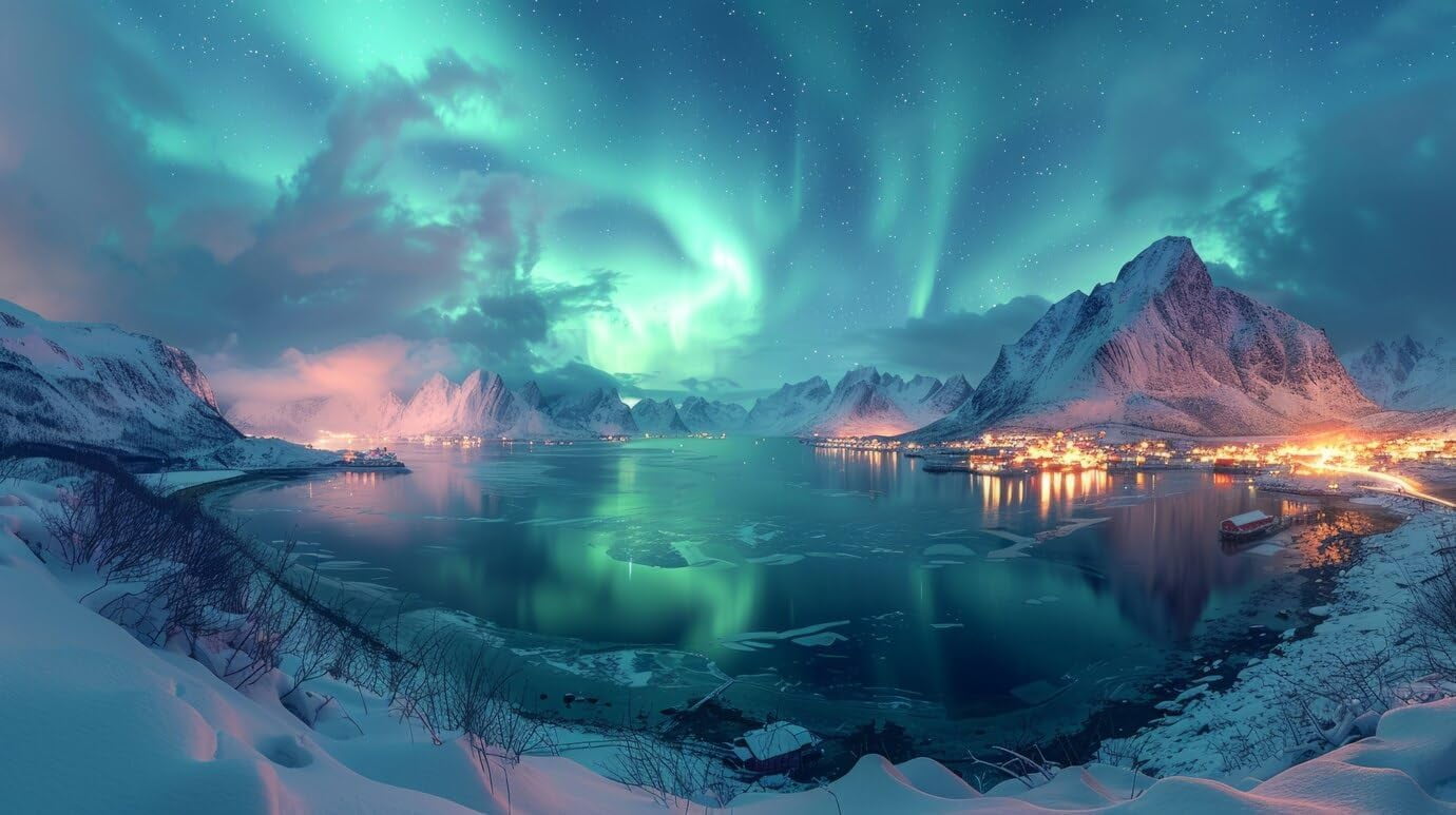 Education Intellectual Toy Puzzle 1000 Pieces Northern Lights Wooden ...