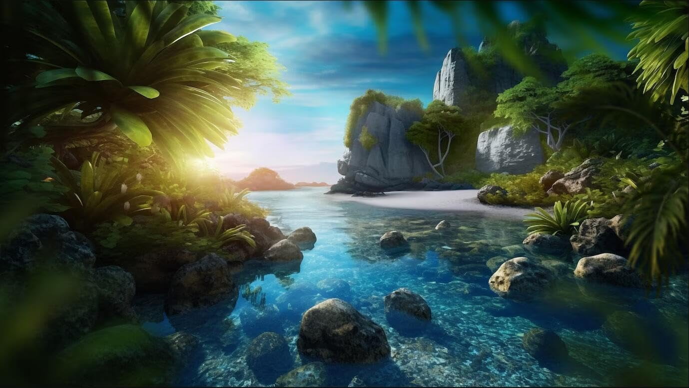 Education Intellectual Toy Puzzle 500 Pieces Beach Wooden Puzzle Art ...