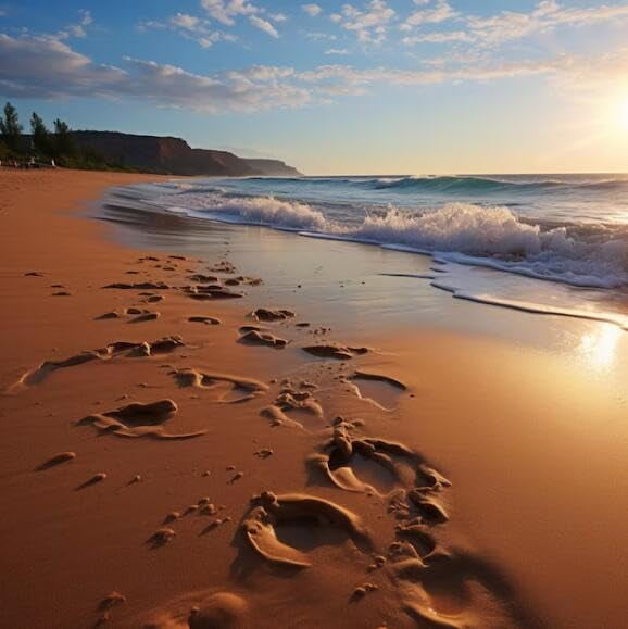 Education Intellectual Toy Puzzle 500 Pieces Footprints in The Sand ...