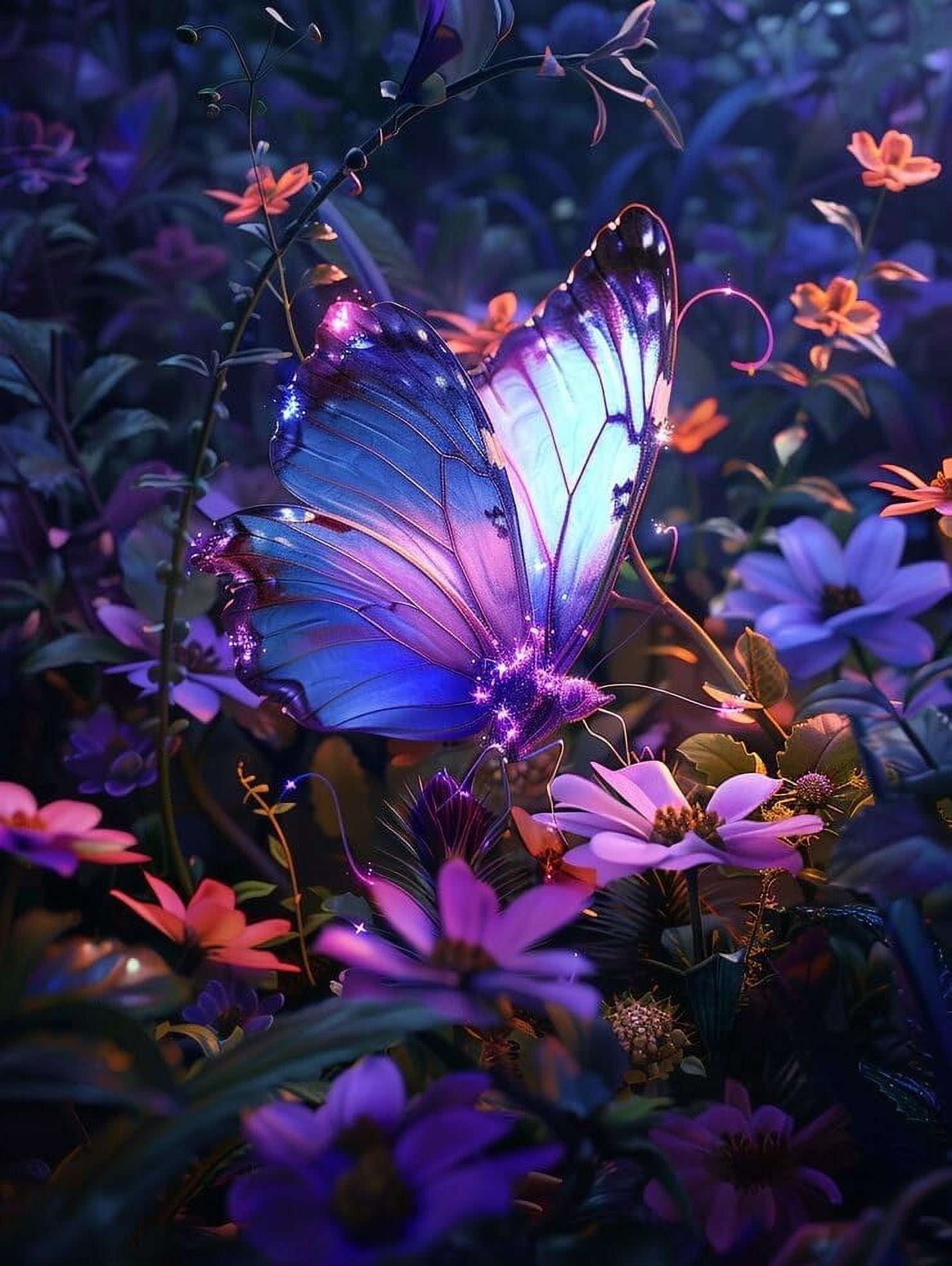 Education Intellectual Toy Puzzle 500 Pieces Purple Butterfly and ...