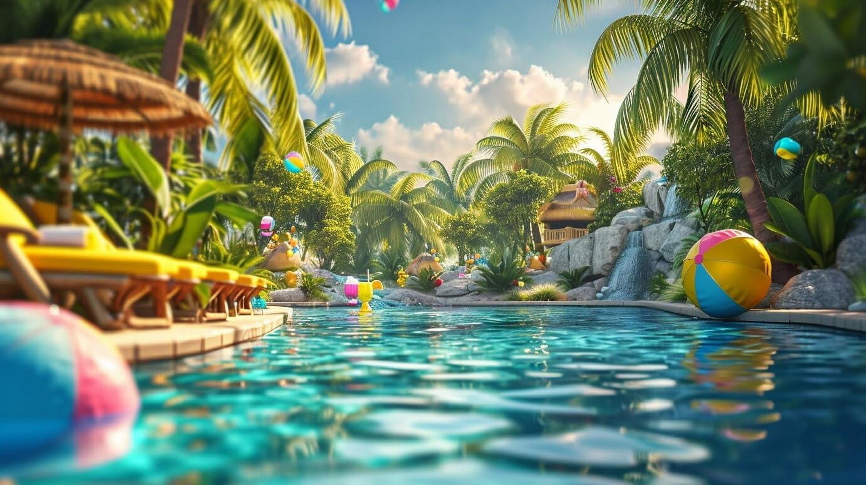 Education Intellectual Toy Puzzle 500 Pieces Swimming Pool Party ...