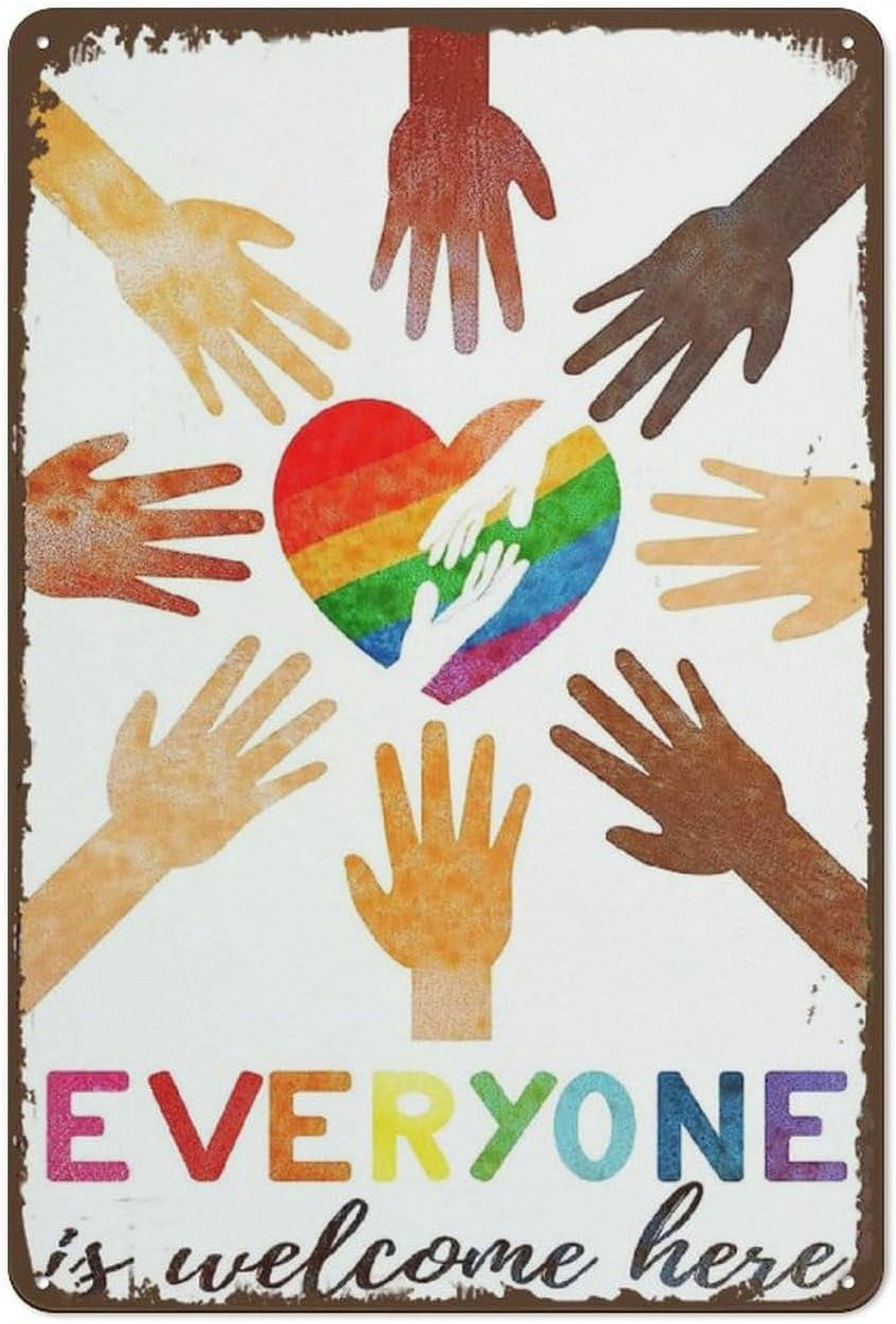 Education Metal Sign,Everyone Is Welcome Here Poster Laminated ...