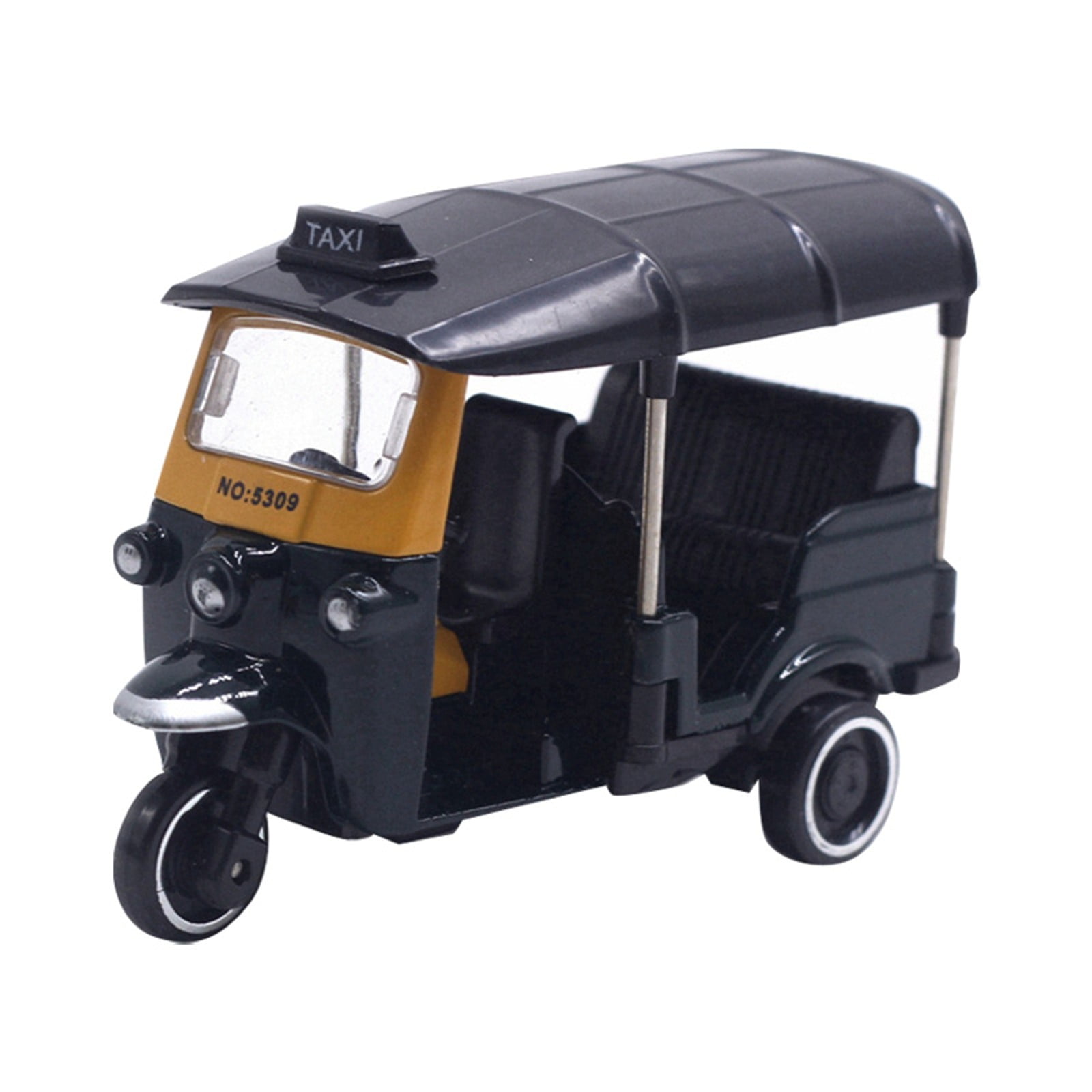 Education Retro Three Wheeled Taxi Alloy Model Cake Topper Display for ...