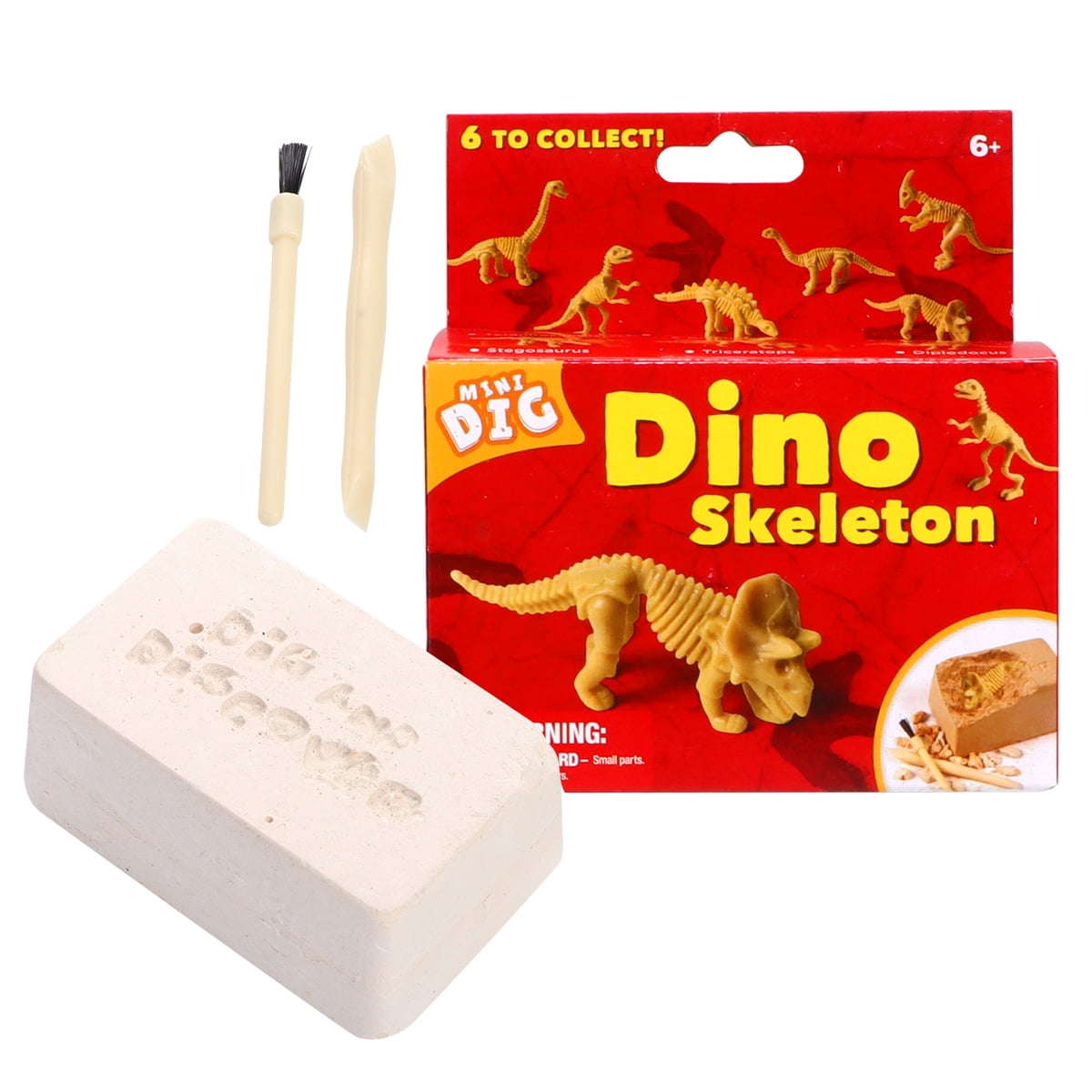 Education Toy, Six Small Dinosaur Excavation Toy Funny Digging Toy ...