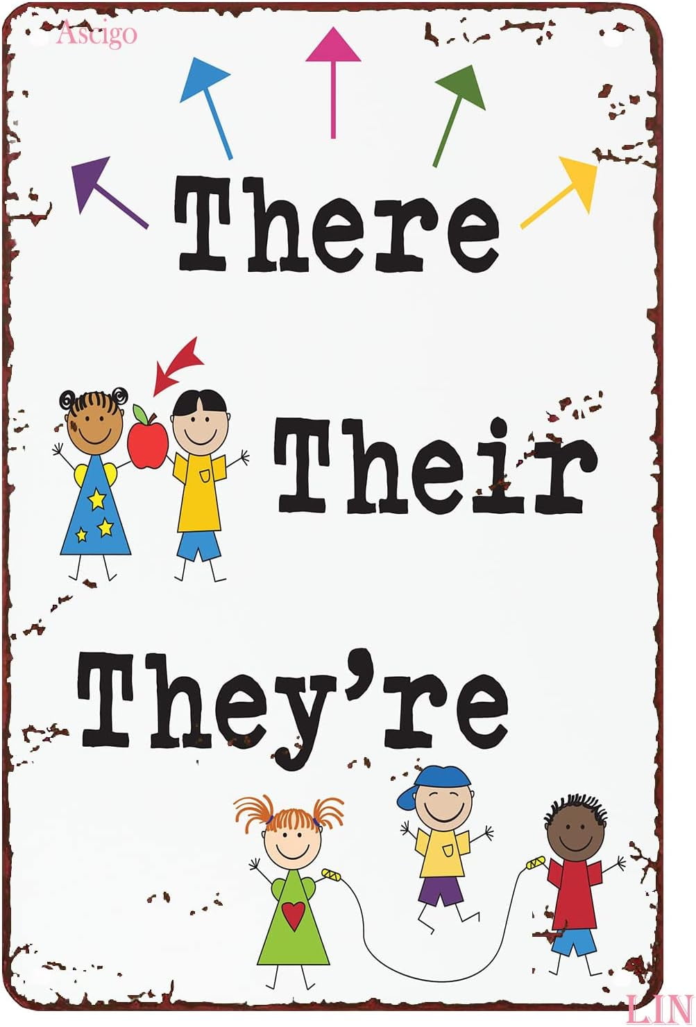 Education Wall Decor There Their They're Grammar Education Poster Back ...