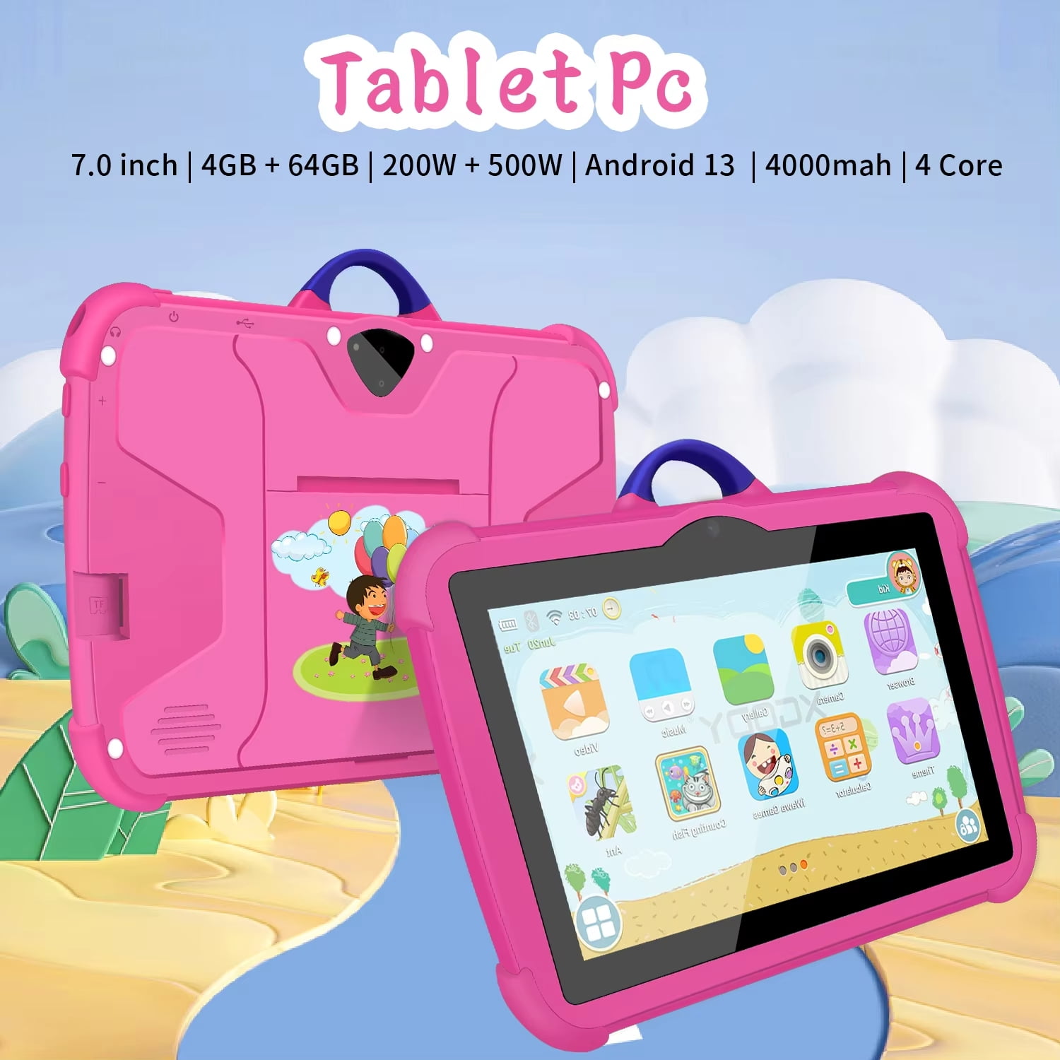 Educational 7-inch Mini Children‘s Tablet with 4GB RAM and 64GB ROM ...