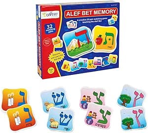 Educational Alef Bet Memory Game for Kids Hebrew Teaching Alphabets ...