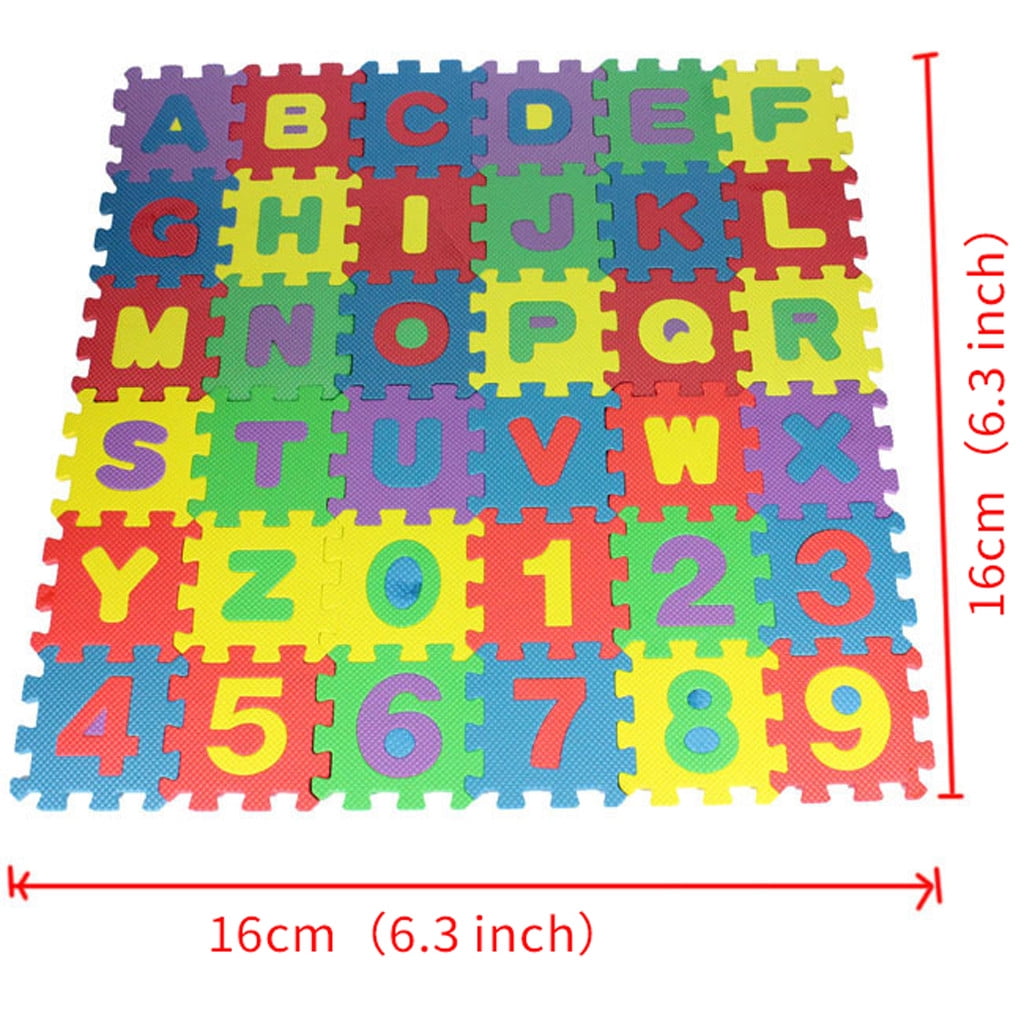 Educational Alphabet Number Foam Puzzle Toy Set for Early Learning and ...