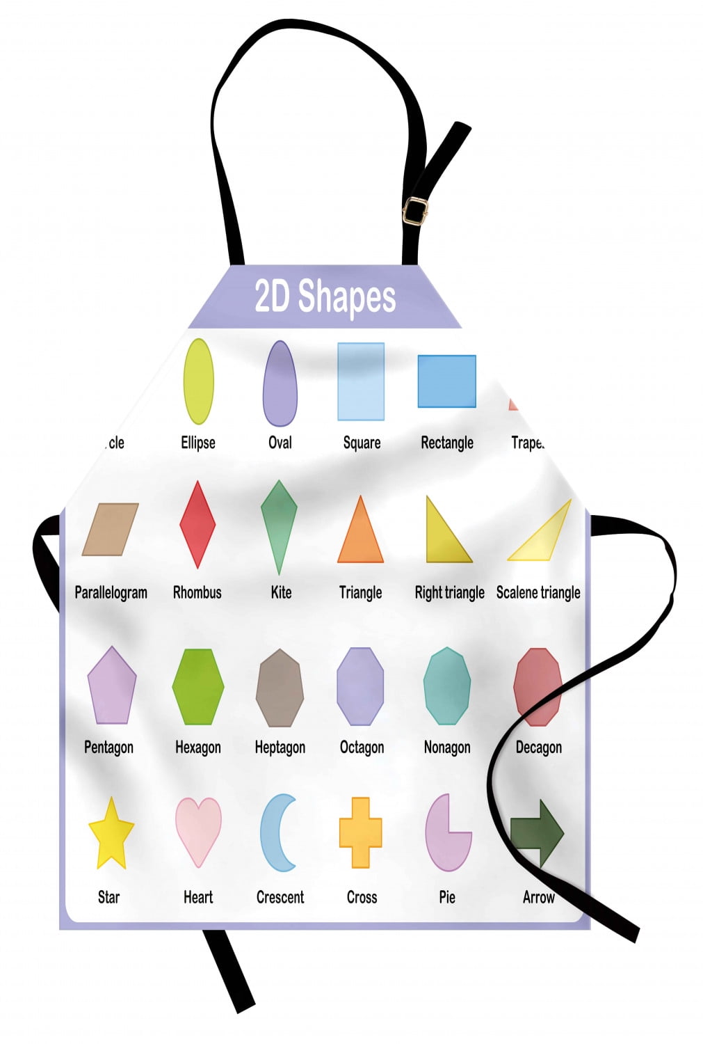 Educational Apron Classical Basic 2D Shapes Colorful Design Cartoon ...