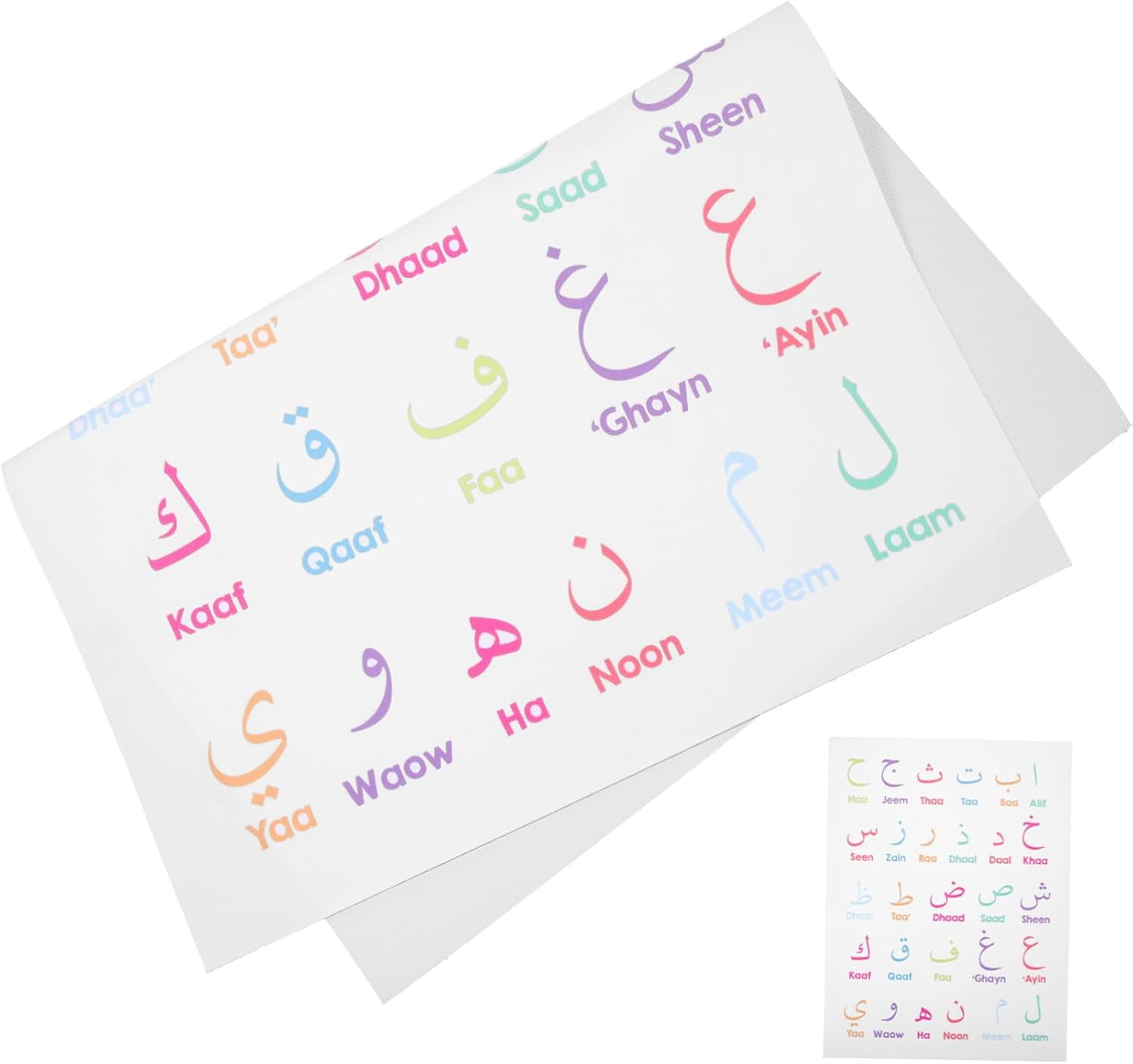 Educational Arabic Alphabet and Numbers Poster for - Alif Baa Taa ...