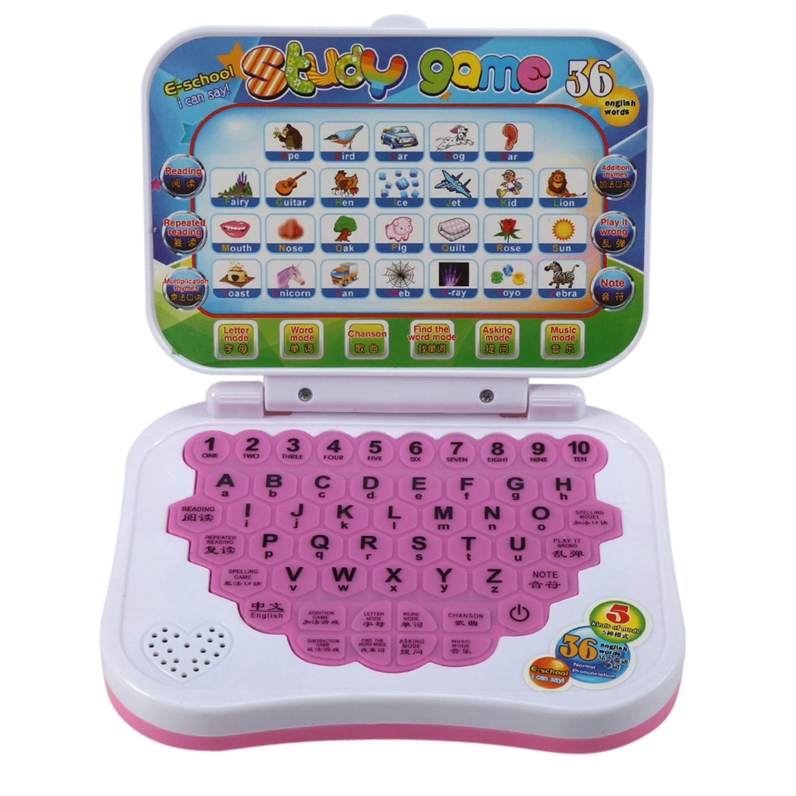 Educational Toddler Toy Computer: Smart Kids Laptop for Preschool ABC ...