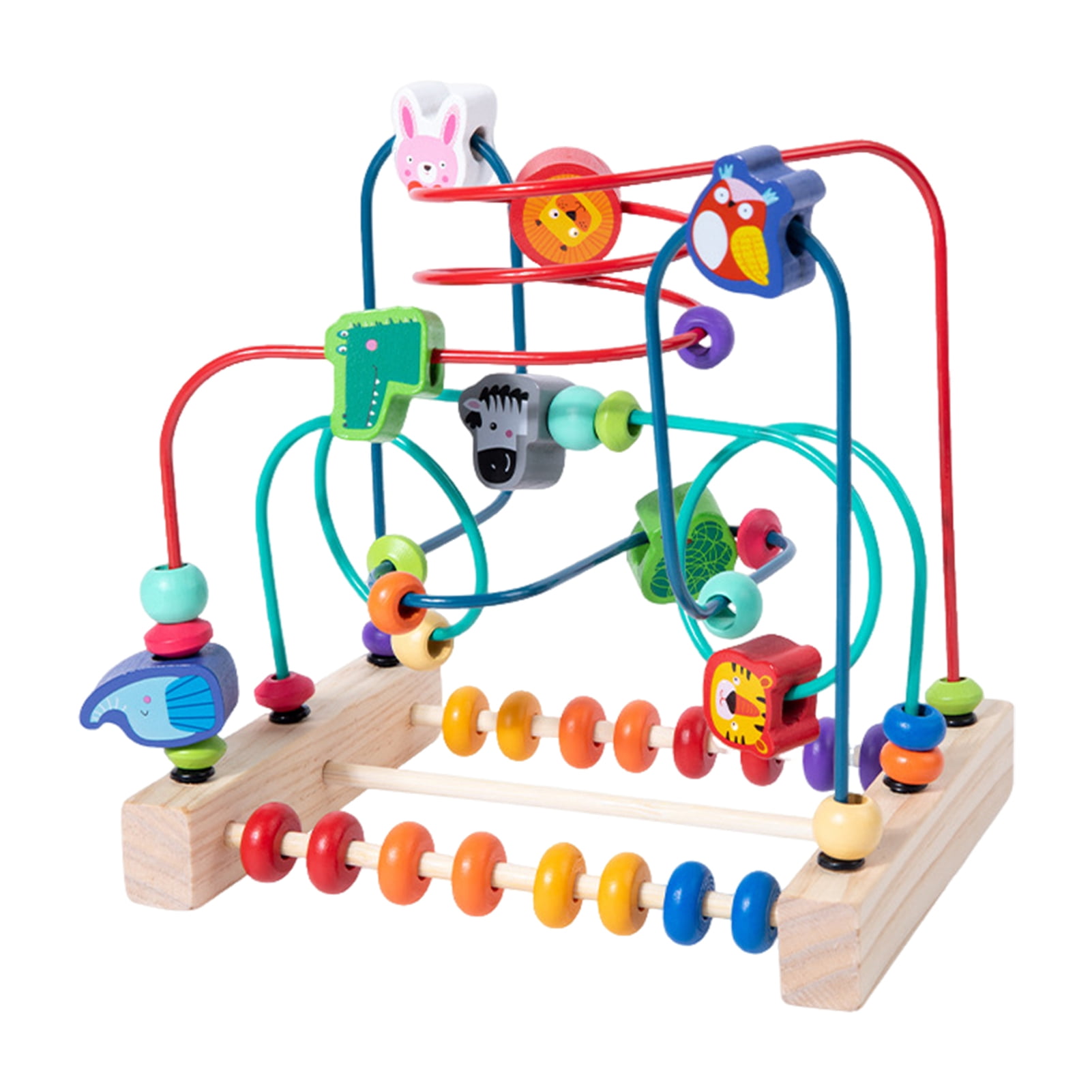 Educational Bead Maze Wooden Bead Maze Toy Educational Fruit ...