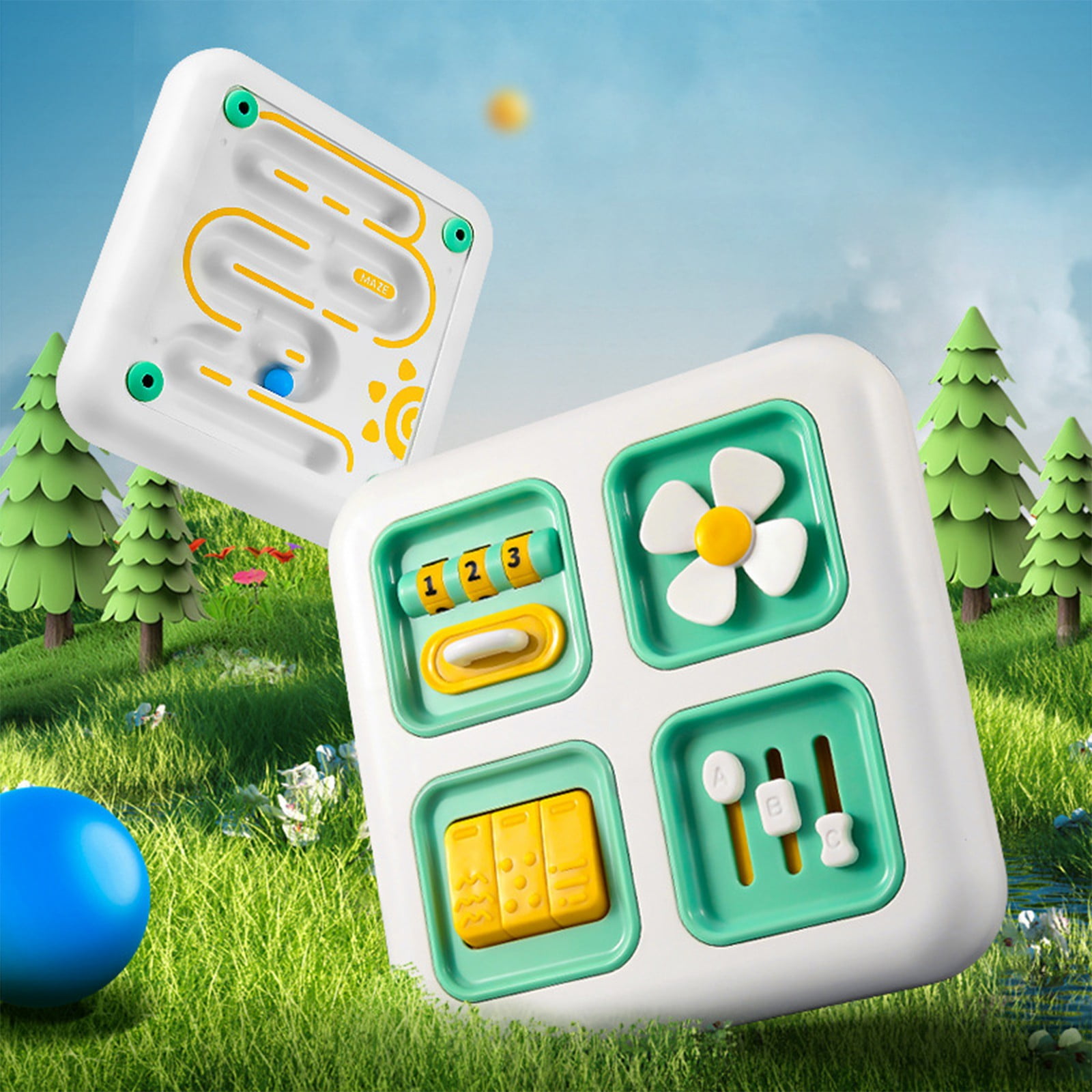 Educational Busy Board Puzzle Toy | Sensory Learning Activity Board ...