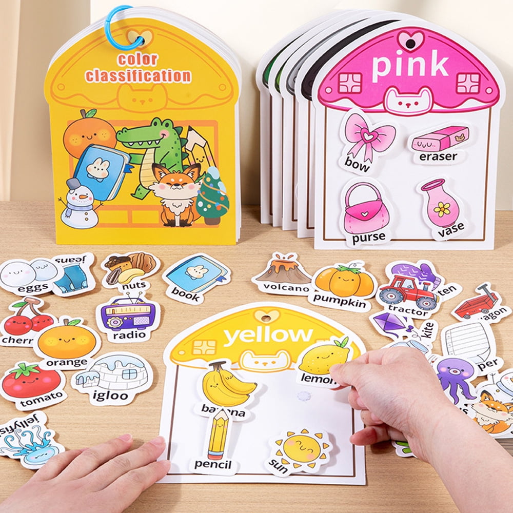 Educational Busy Book - Color Sorting & Activity Board, Preschool Busy ...