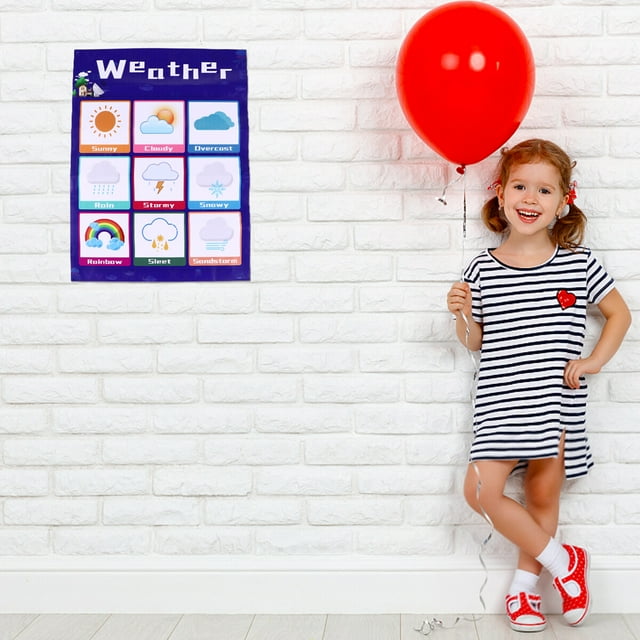 Educational Chart 1pc Educational Chart Weather Poster Best Kids Fun ...