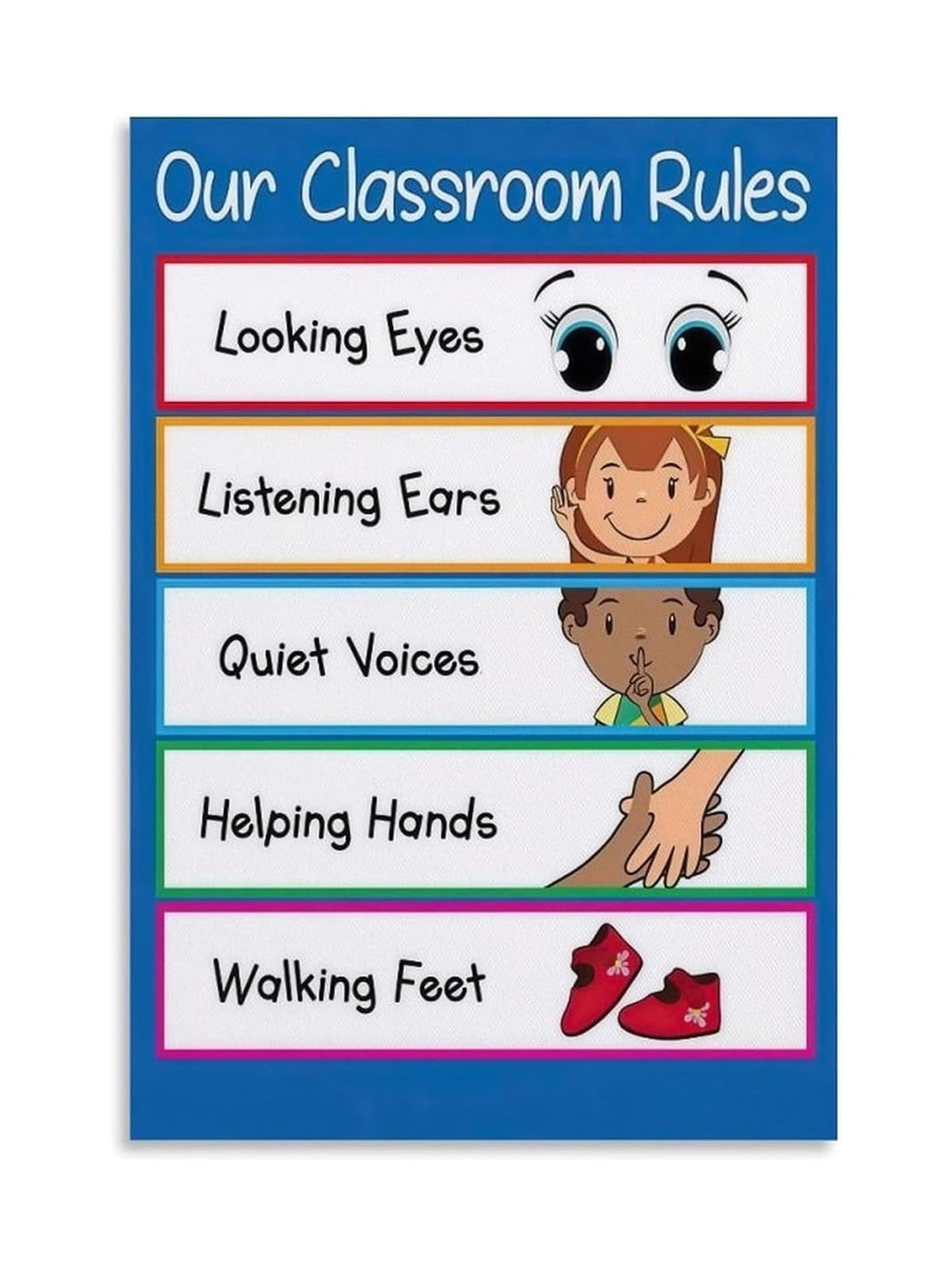 Educational Classroom Rules Poster Preschool Kindergarten Expectations ...