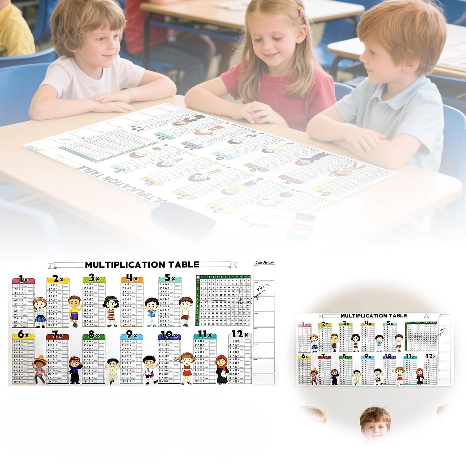 Educational Color Multiplication Color Multiplication Table Reusable ...