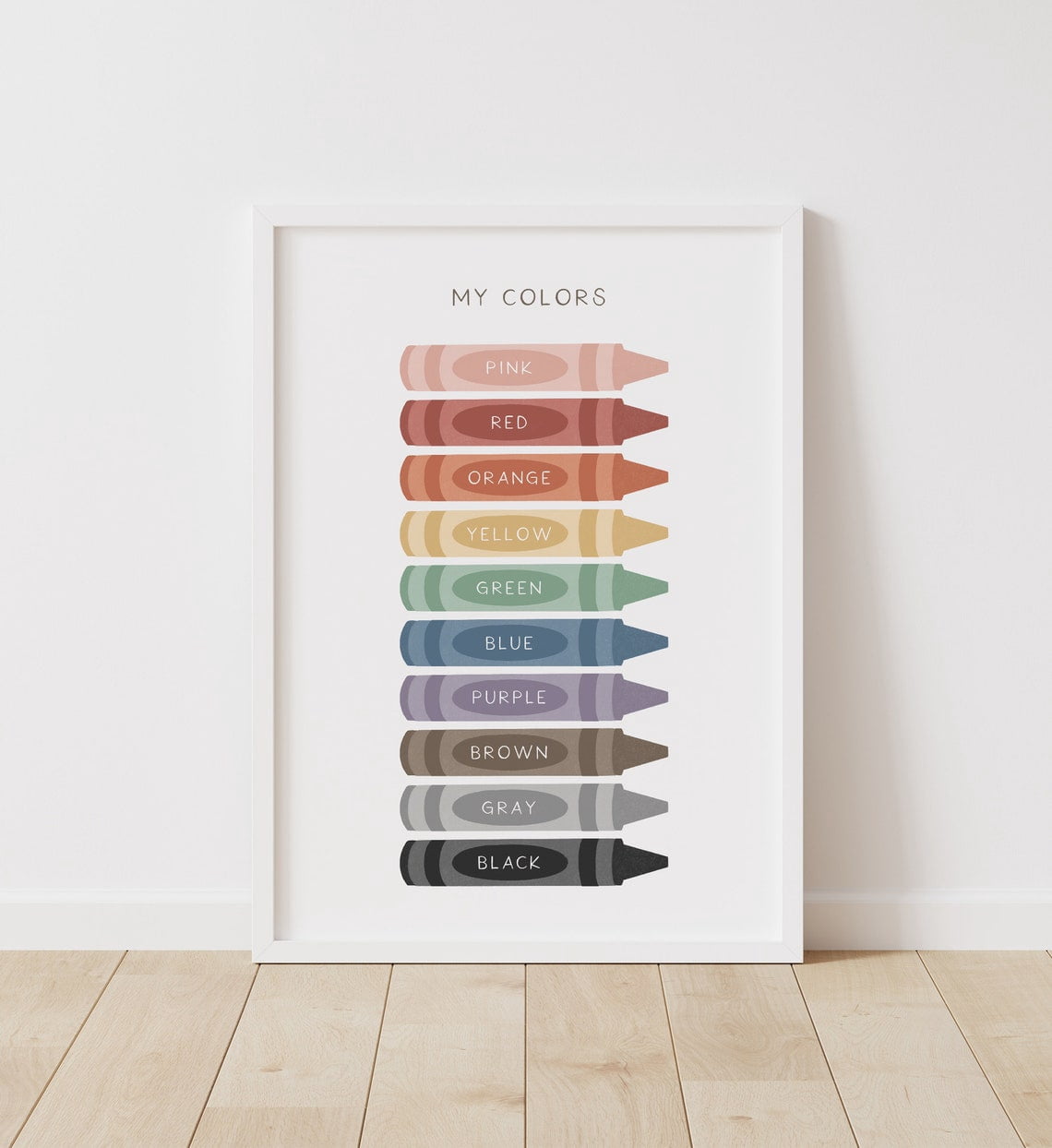 Educational Colors Crayon Posterrainbow Classroom Decor Montessori ...