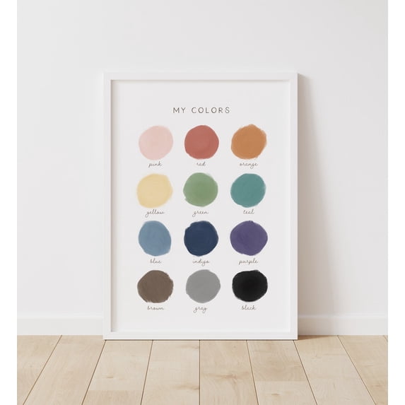 Educational Colors Wall Art Rainbow Classroom Decor Montessori ...