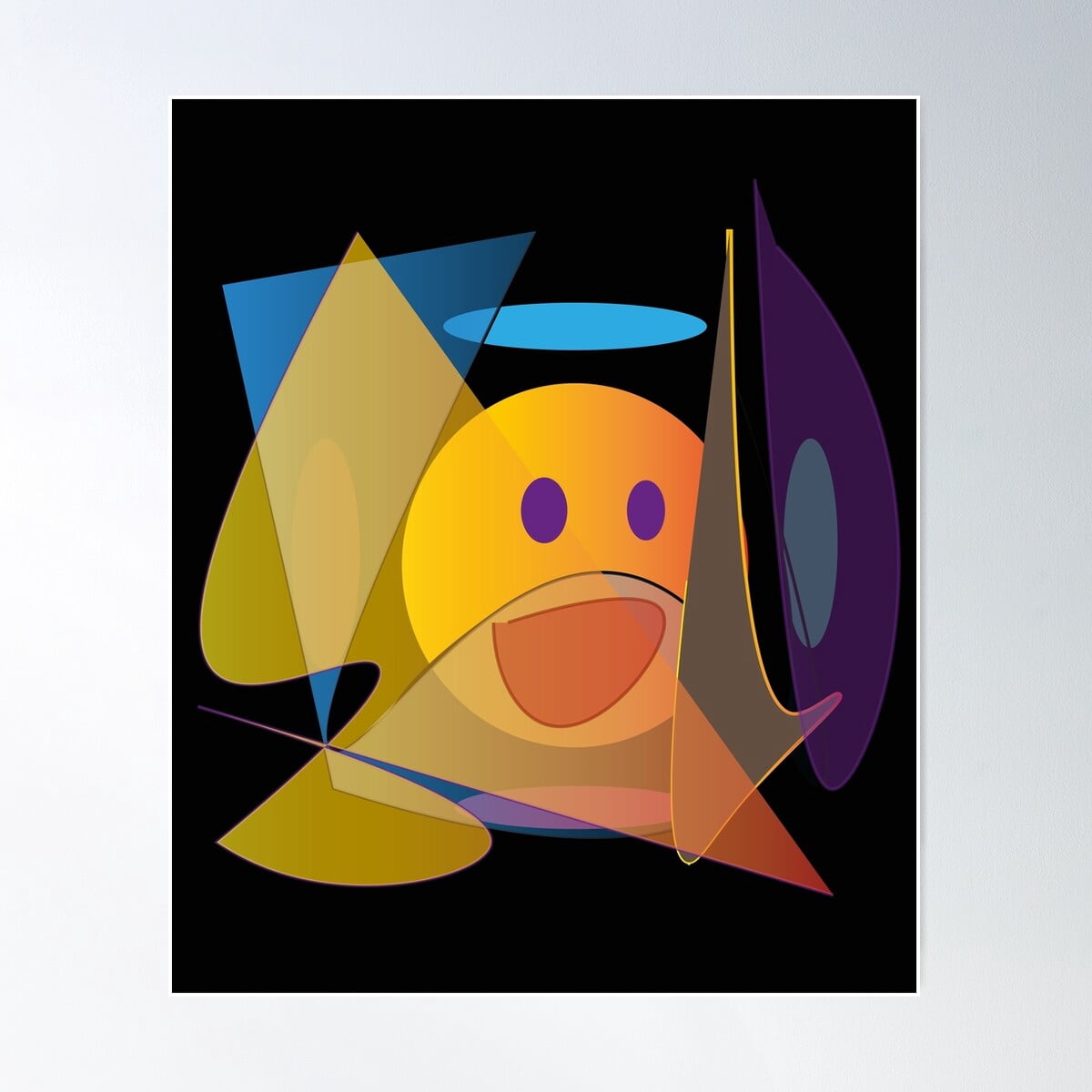 Educational Cubism, Happy Idea #17 Poster Wall Art, Modern Wall Decor ...