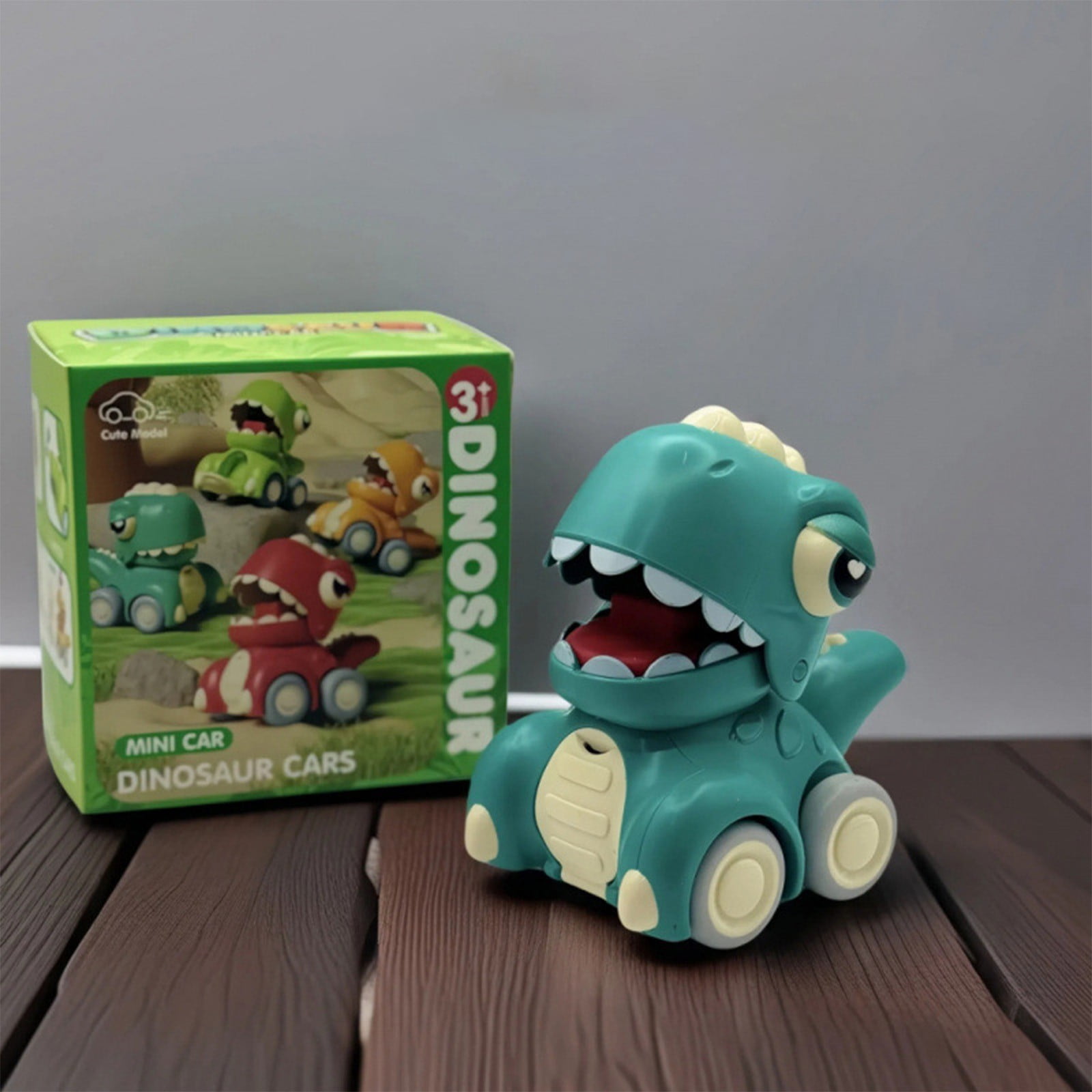 Educational Dinosaur Engineering Vehicle Toy Car With Press And Go ...