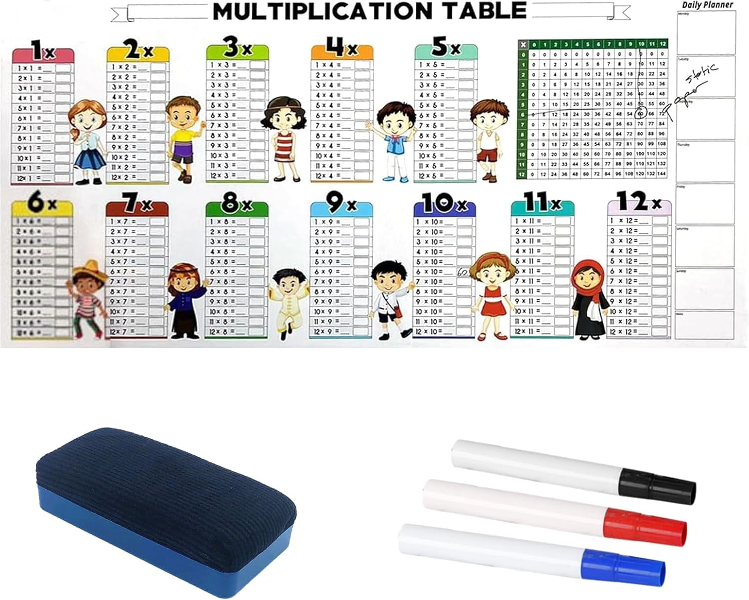 Educational Dry Erase Color Multiplication for Kids, Dry Erase Color ...