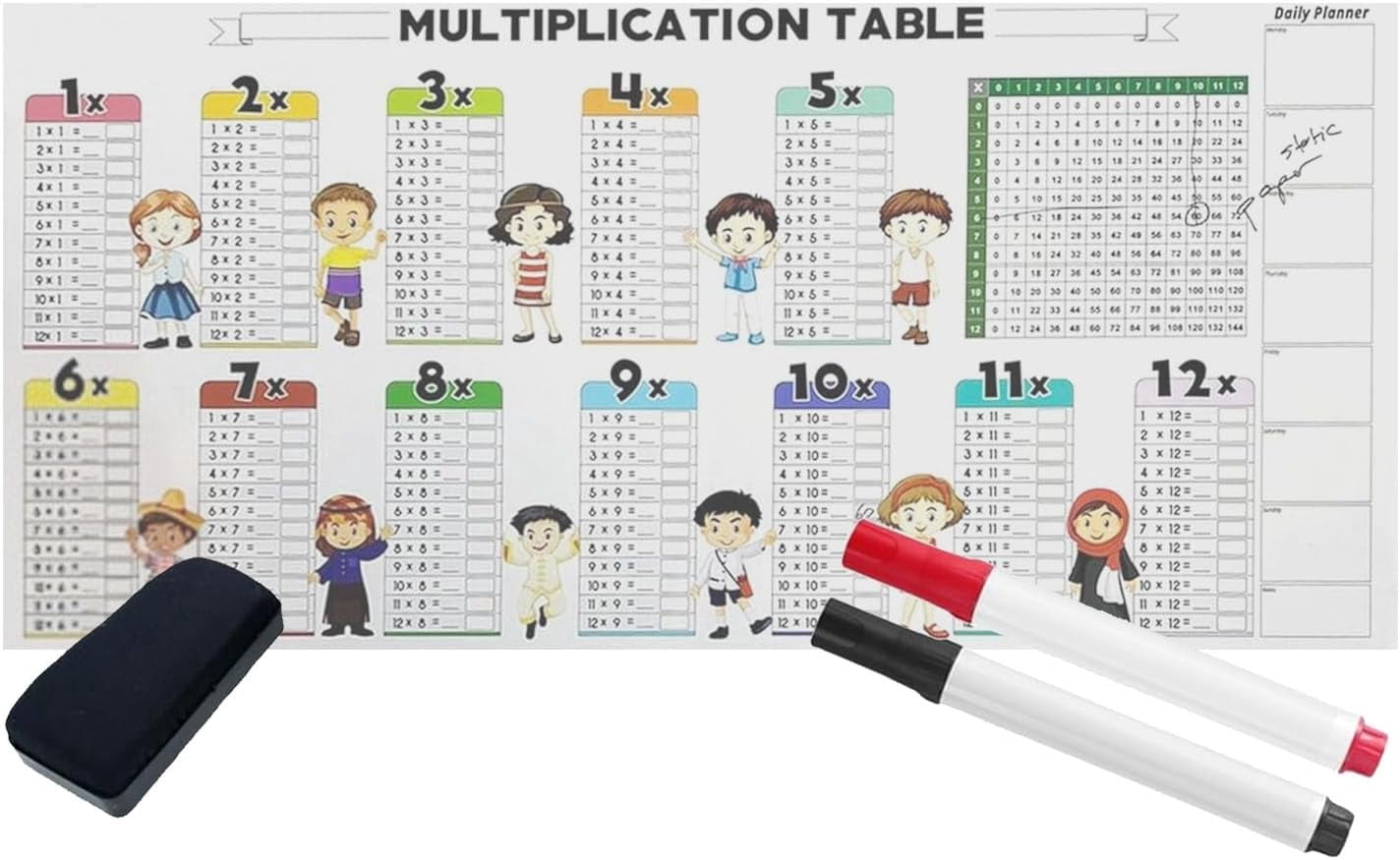Educational Dry Erase Color Multiplication for Kids, Dry Erase Color ...