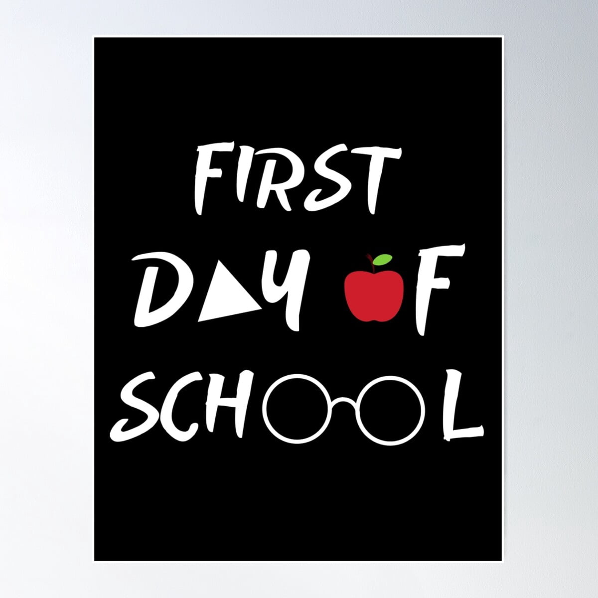 Educational First Day Of School Poster Wall Art, Modern Wall Decor For ...