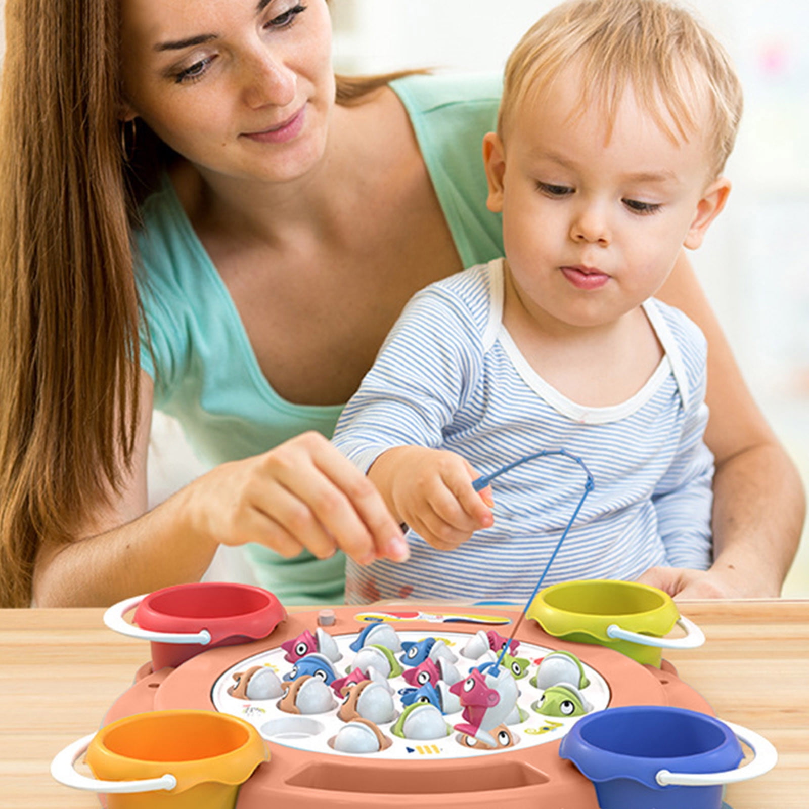 Educational Fishing Game Toy for Toddlers Early Learning Activity Set ...