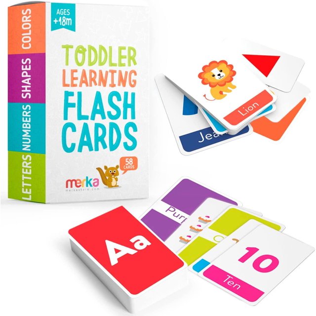 Educational Flash Cards for Toddlers Learn Letters Colors Shapes ...