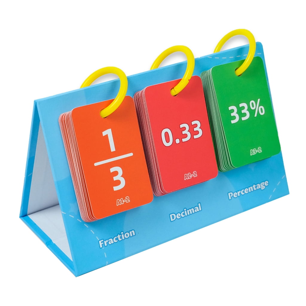 Educational Flashcards Percentage Decimal Fraction Conversion Cards ...