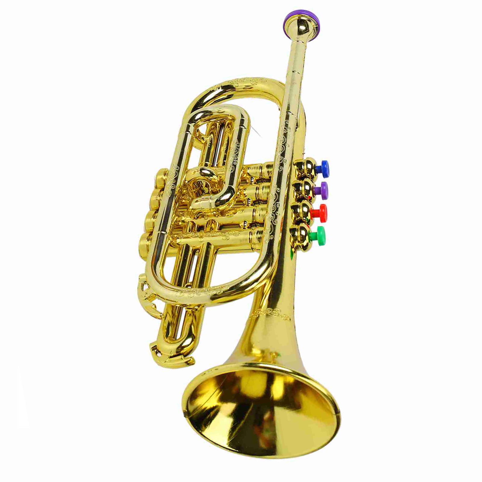 Educational Gold Trumpet Toy for Kids, 4-Color Keys, Interesting and ...