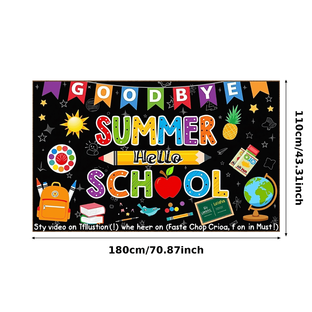 Educational Goodbye Summer School Banner for Classroom Decoration ...